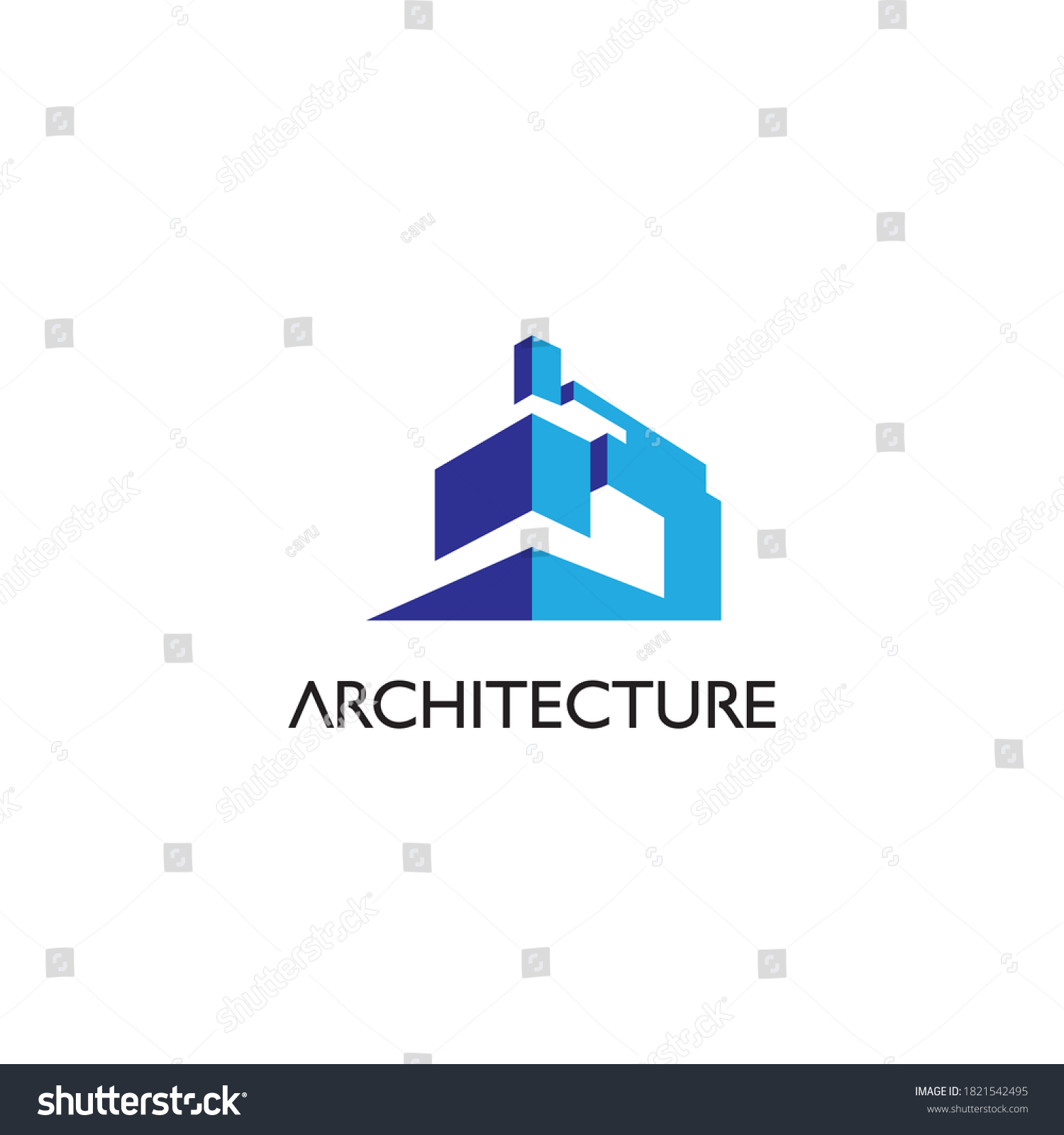 Architect Logo Illustration Creative Abstract Building Stock Vector ...