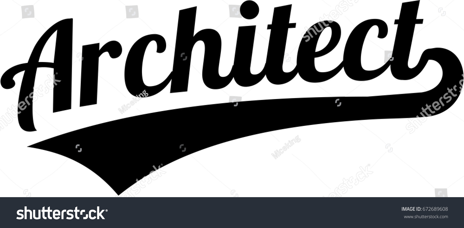 Architect Retro Word Stock Vector (Royalty Free) 672689608 | Shutterstock