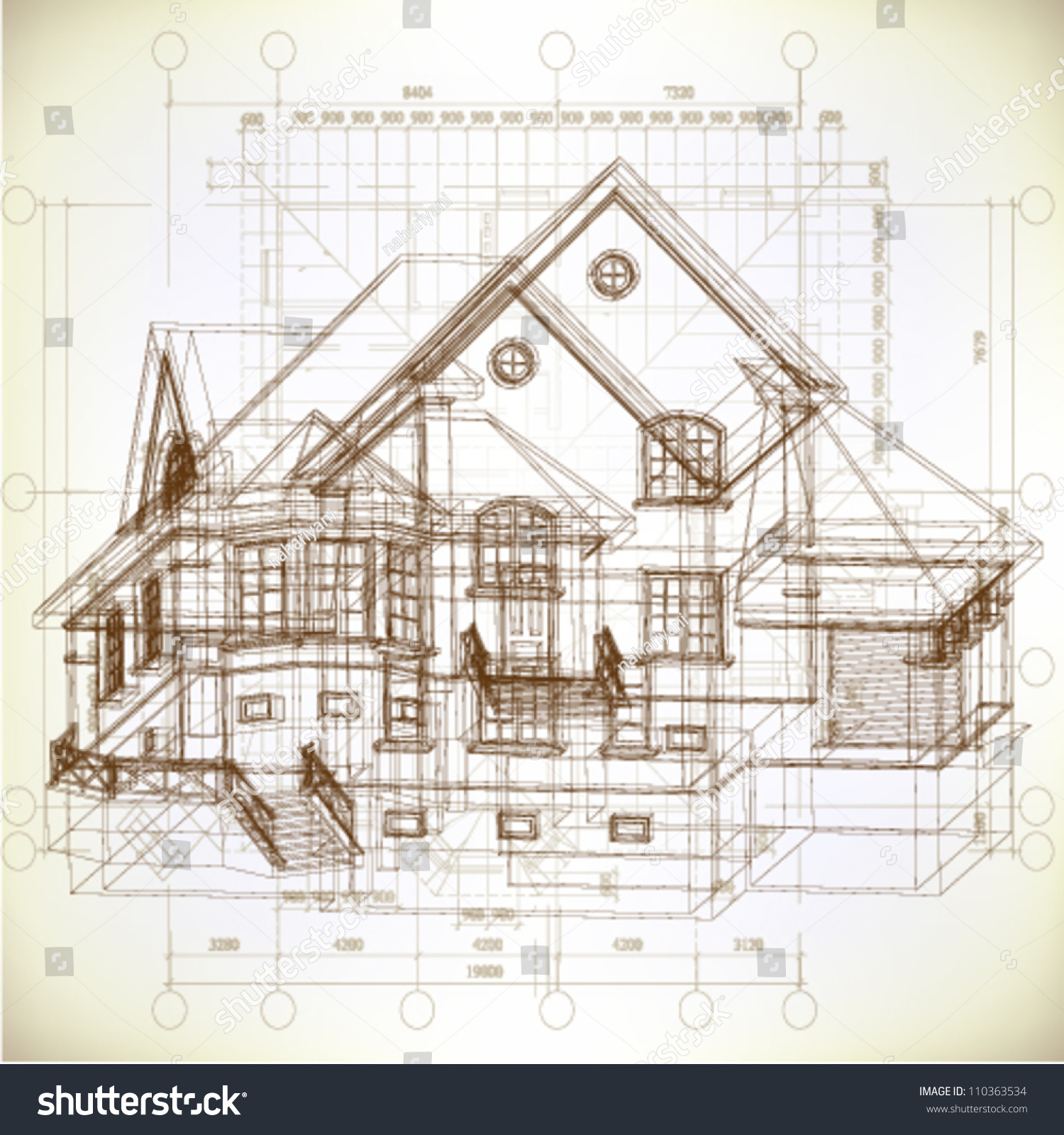 Architectural Background 3d Building Model Vector: vector de stock ...