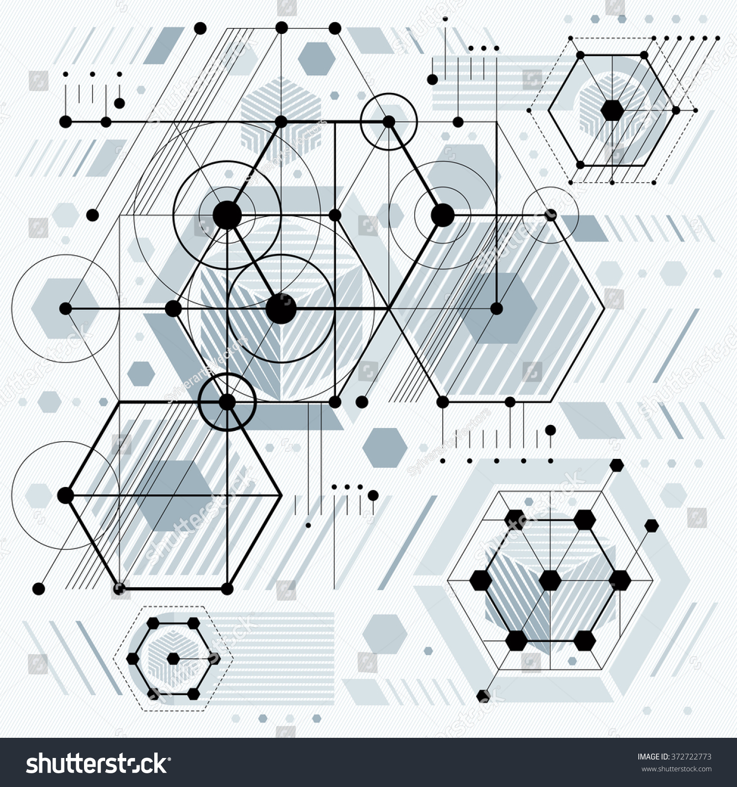 Architectural Blueprint Vector Digital Background Different Stock ...
