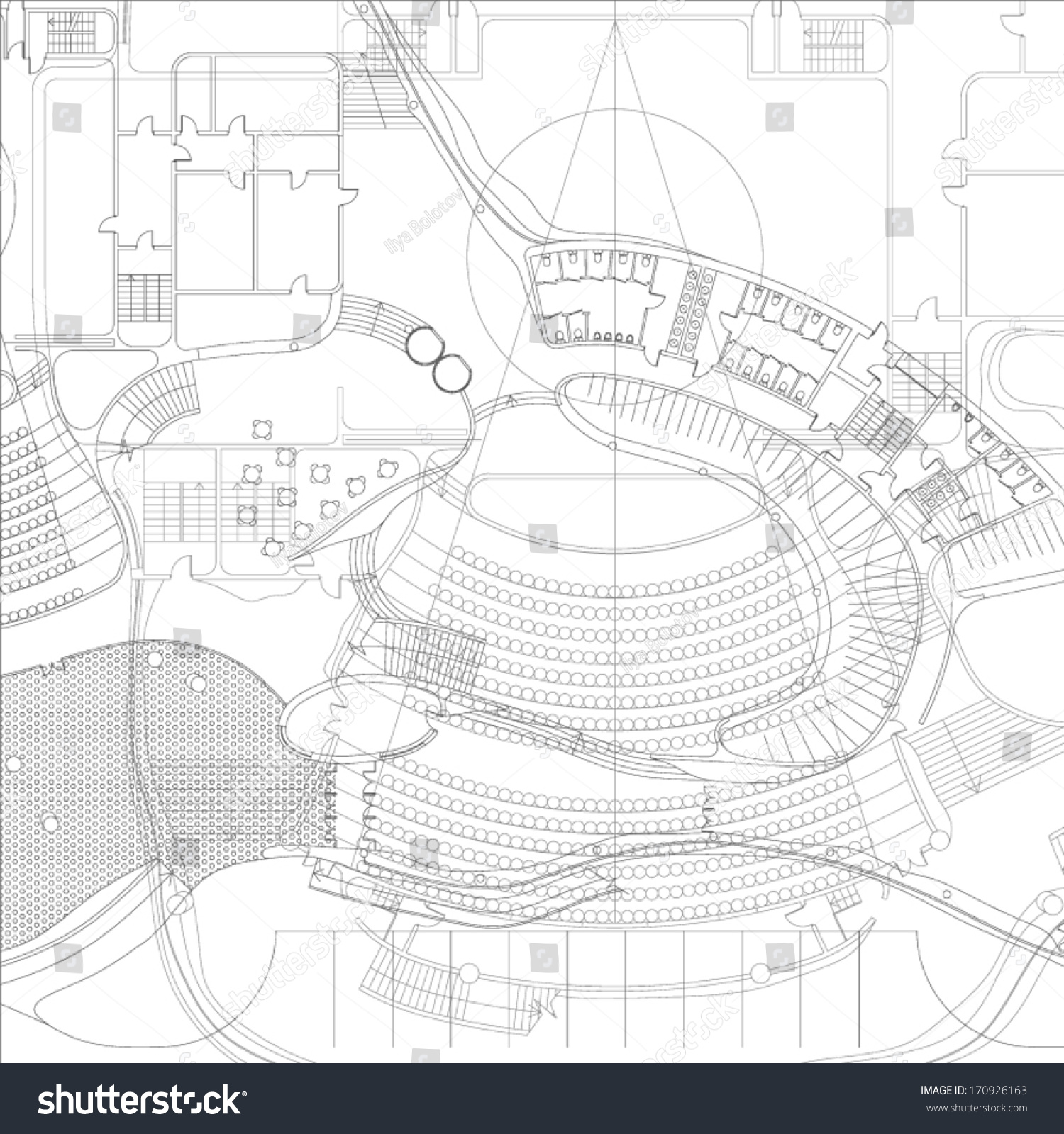Architectural Blueprint Vector Drawings Stock Vector (Royalty Free ...