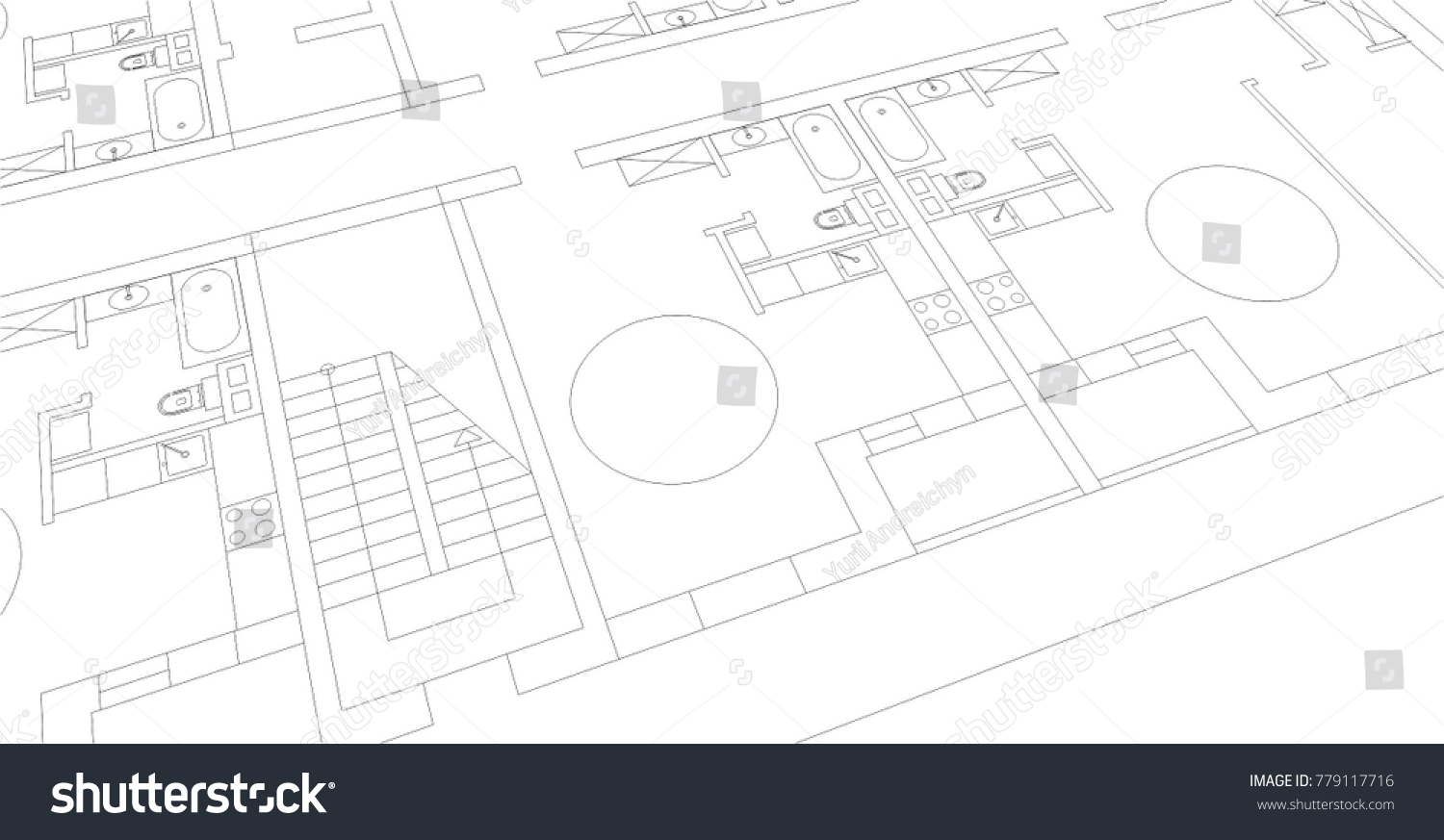 Architectural Building Drawings Stock Vector (Royalty Free) 779117716 ...