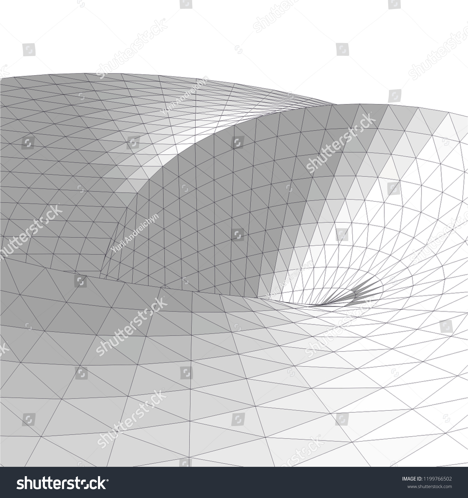Architectural Drawing Futuristic Background Stock Vector (Royalty Free ...