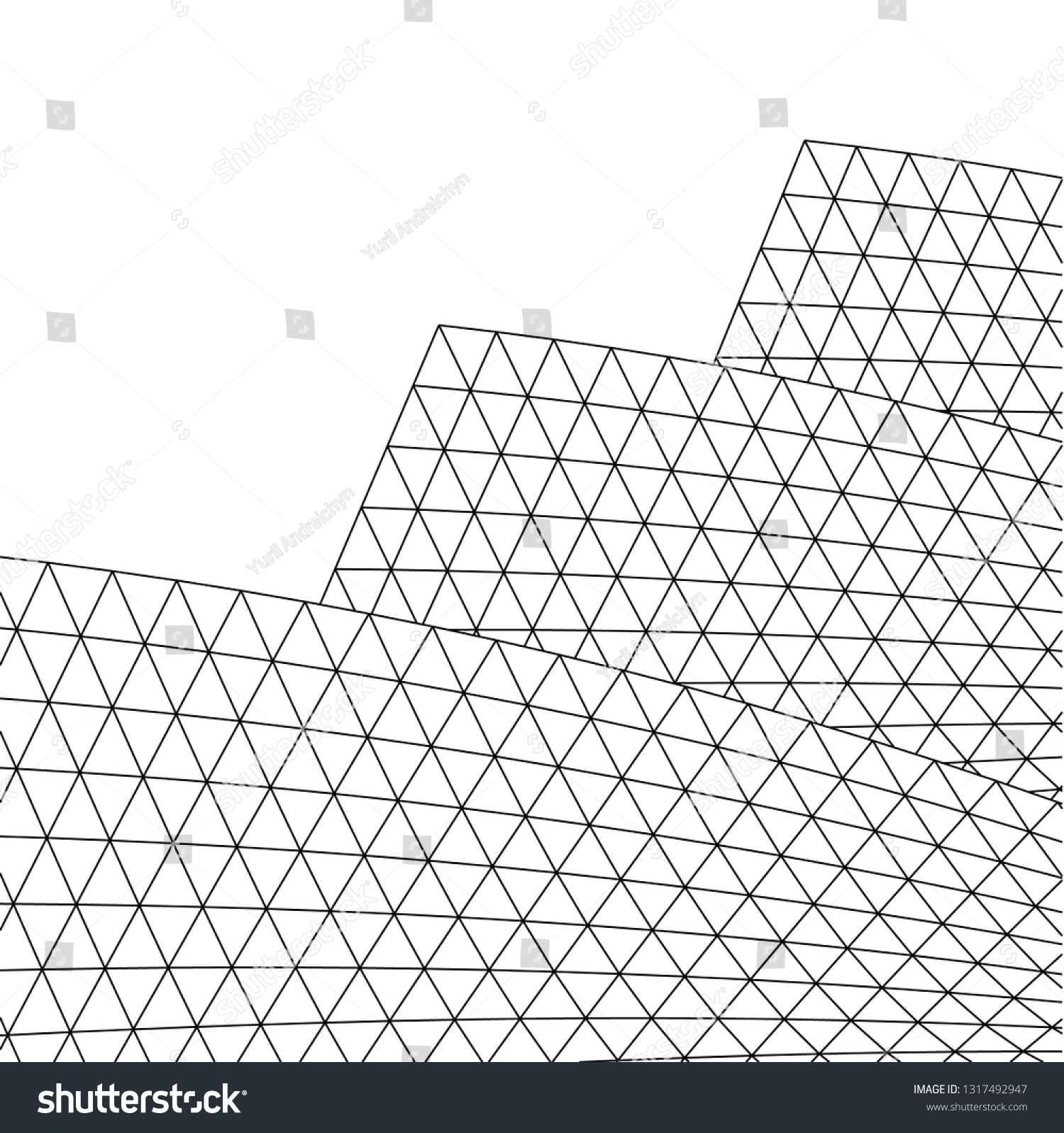 Architectural Drawing Futuristic Background Stock Vector (Royalty Free ...