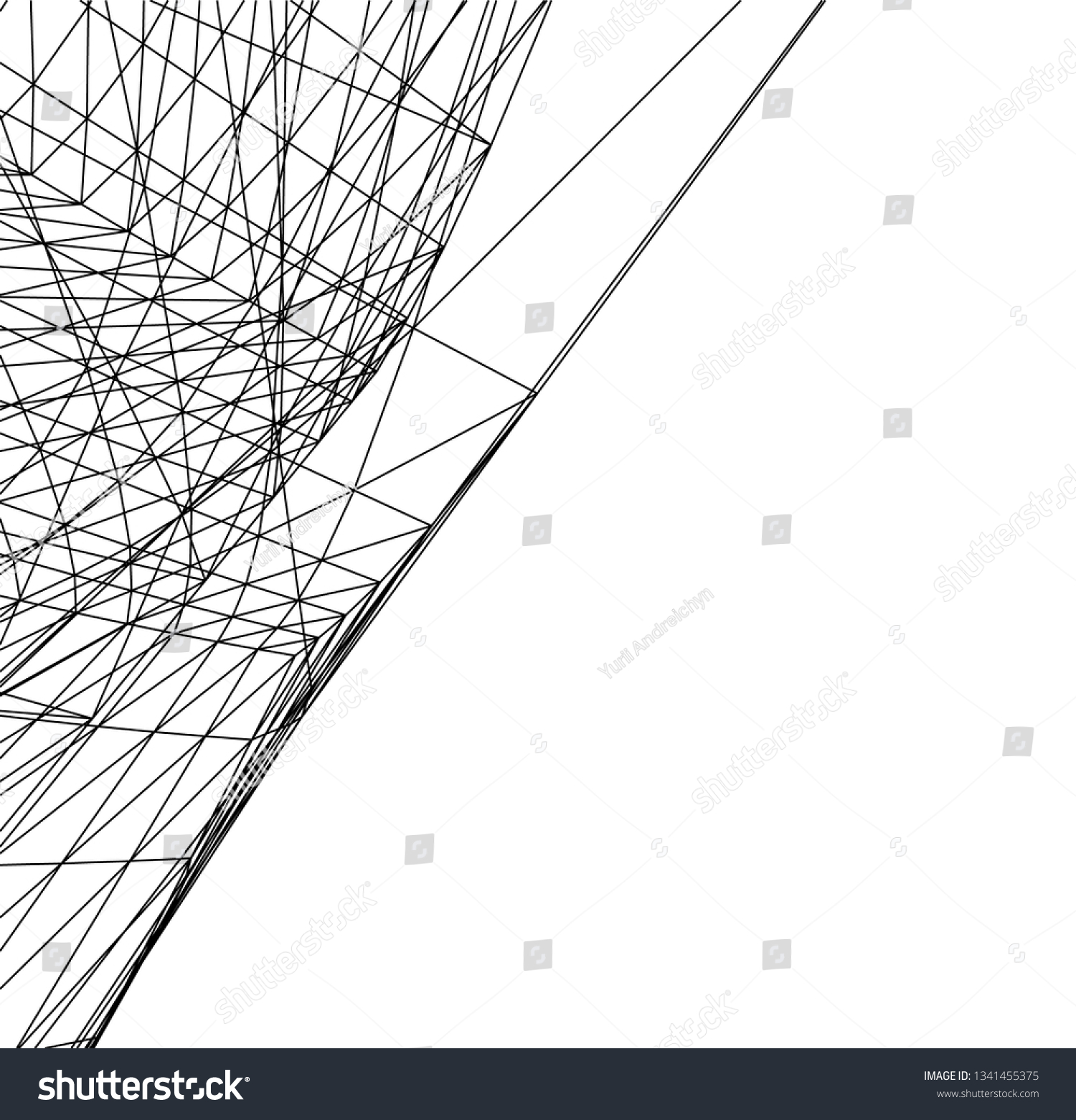 Architectural Drawing Futuristic Background Stock Vector (Royalty Free ...