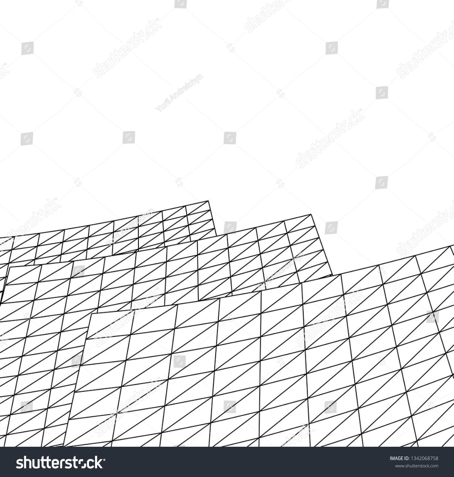 Architectural Drawing Futuristic Background Stock Vector (Royalty Free ...