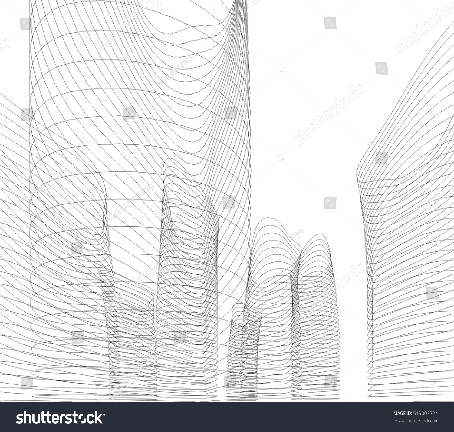 Architectural Drawing Futuristic Background Stock Vector (Royalty Free ...