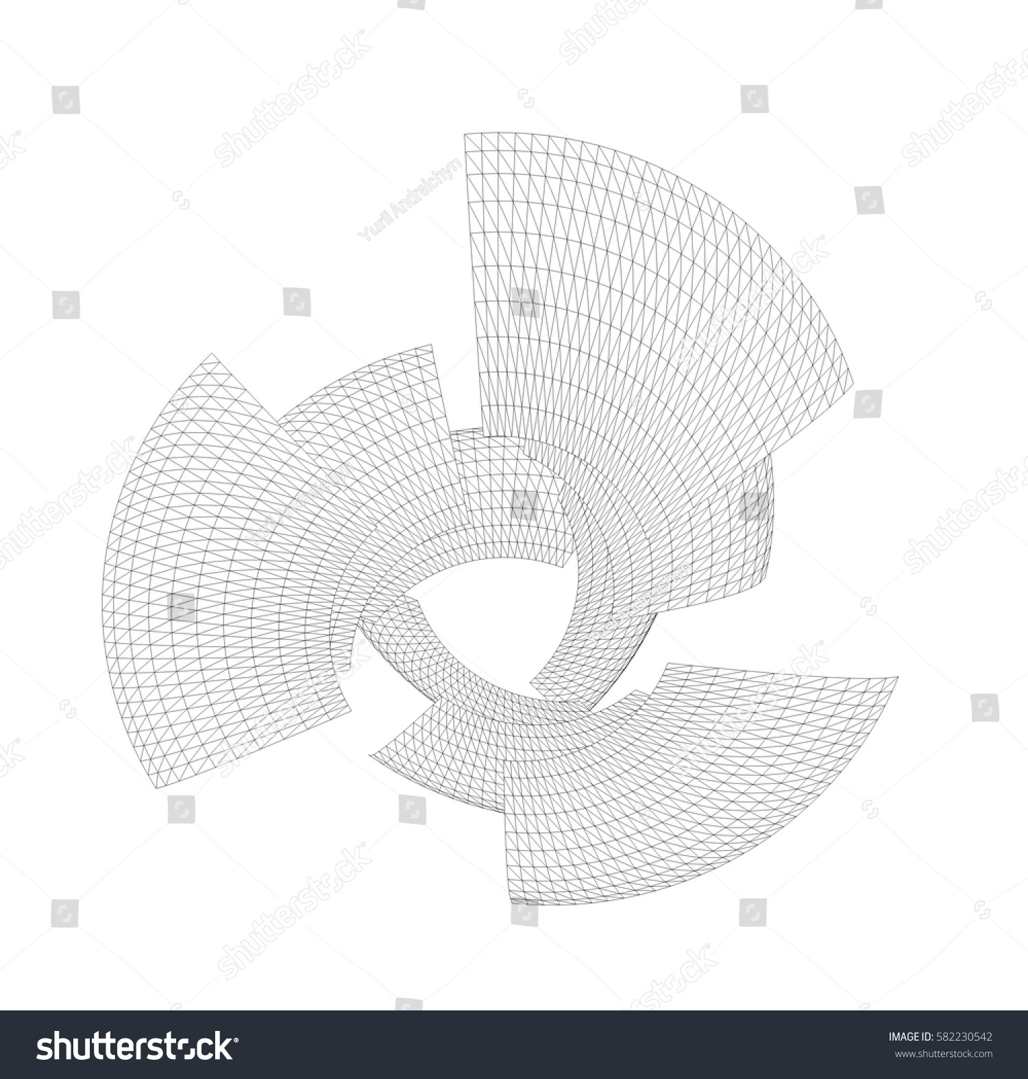 Architectural Drawing Futuristic Background Stock Vector (Royalty Free ...