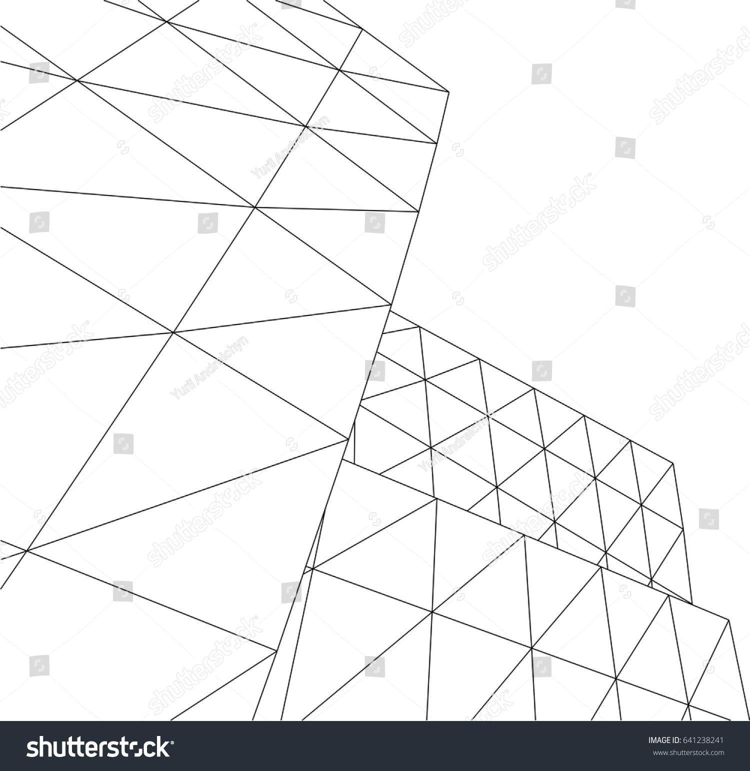 Architectural Drawing Futuristic Background Stock Vector (Royalty Free ...