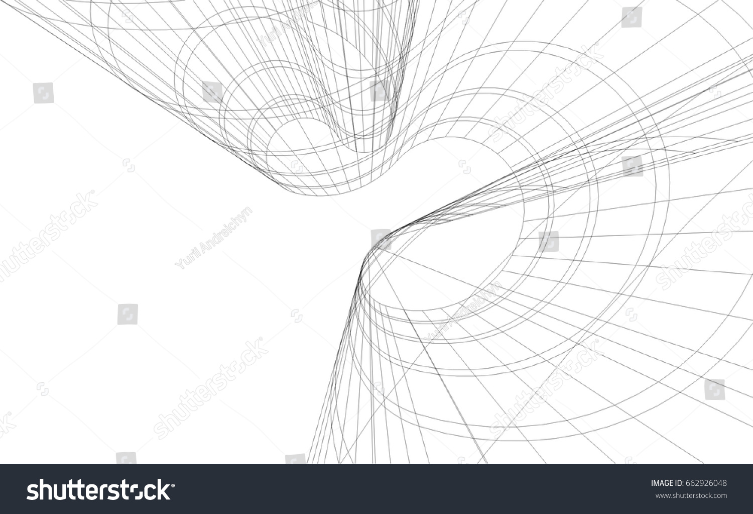 Architectural Drawing Futuristic Background Stock Vector (Royalty Free ...
