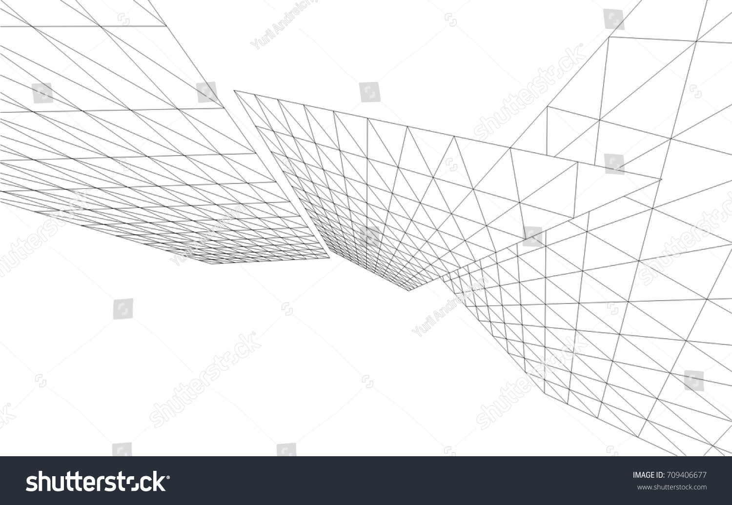 Architectural Drawing Futuristic Background Stock Vector (Royalty Free ...