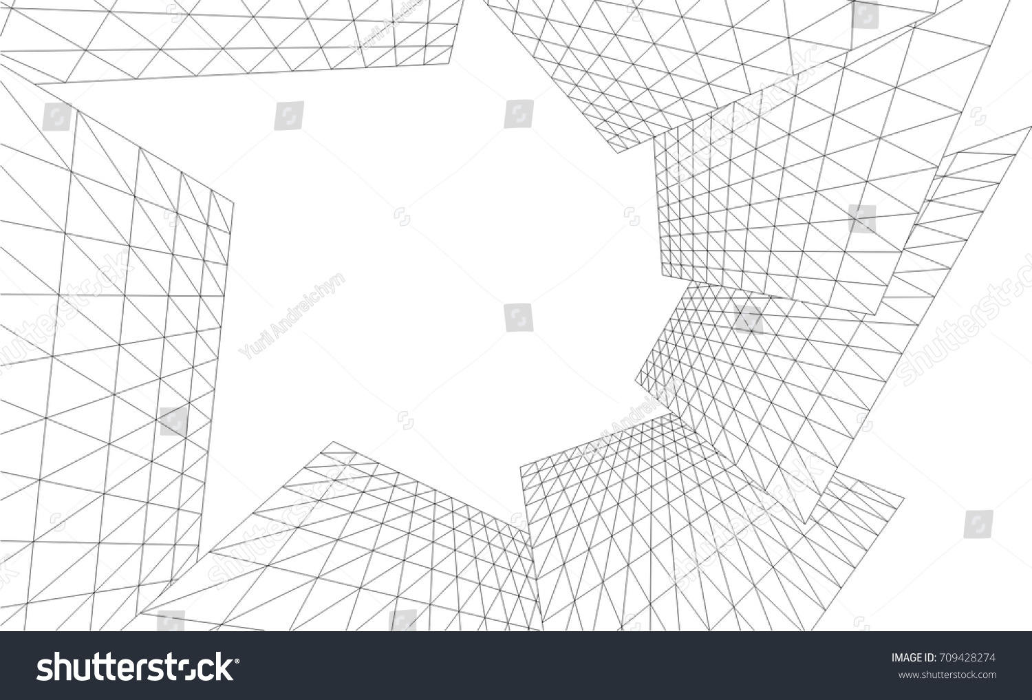 Architectural Drawing Futuristic Background Stock Vector (Royalty Free ...