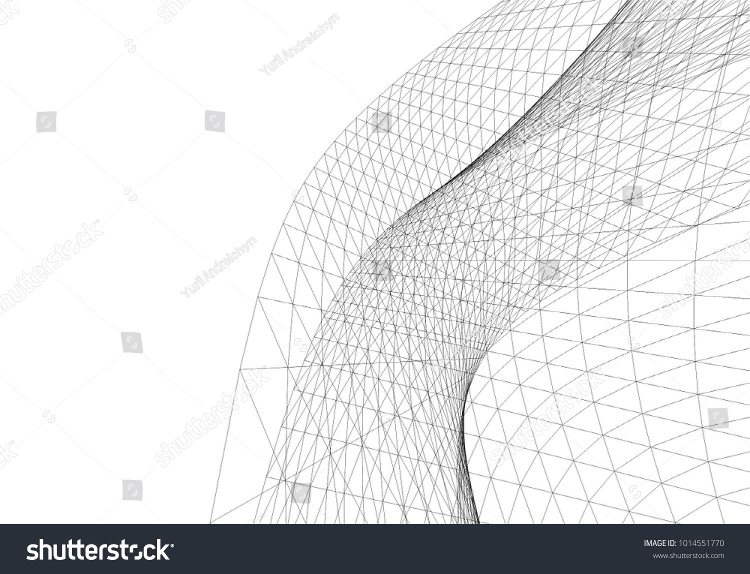Architectural Drawing Geometric Background Stock Vector (Royalty Free ...