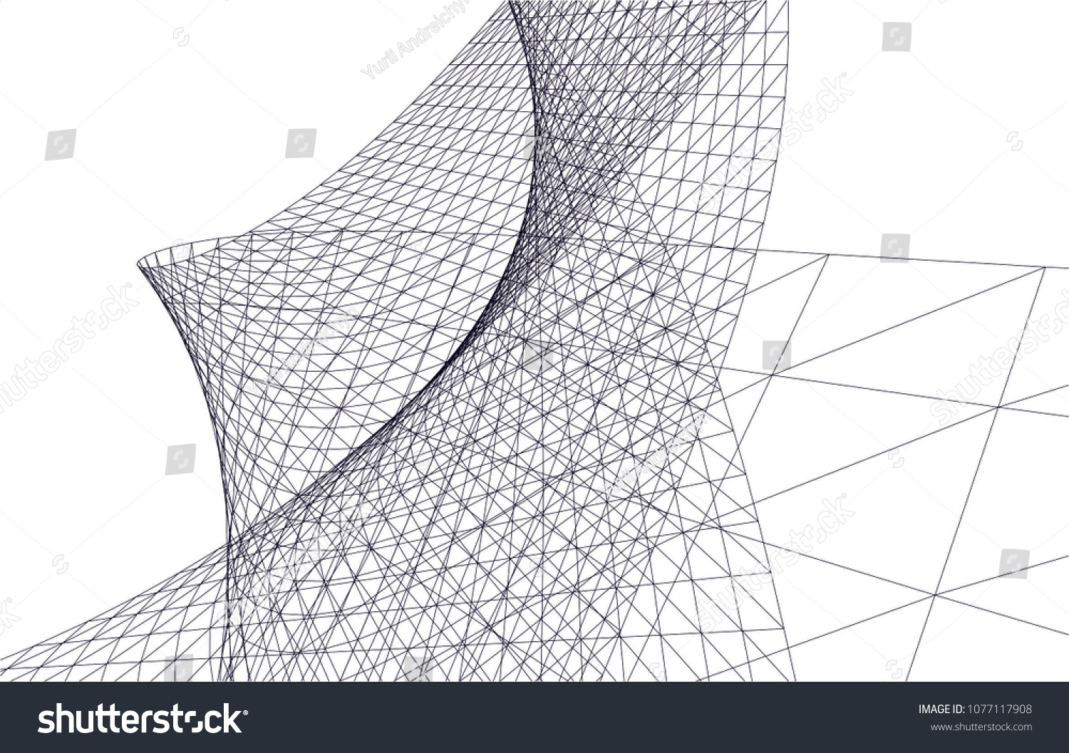 Architectural Drawing Geometric Background Stock Vector (Royalty Free ...