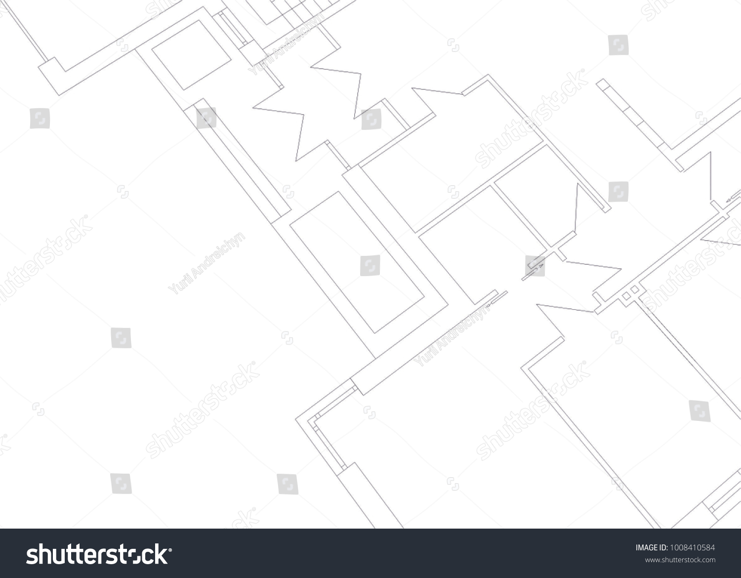 Architectural Drawing Vector Illustration Stock Vector (Royalty Free ...