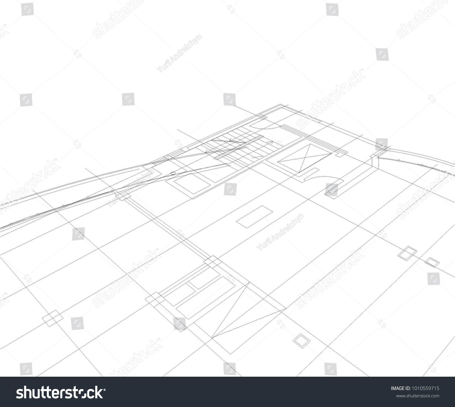 Architectural Drawing Vector Illustration Stock Vector (Royalty Free ...