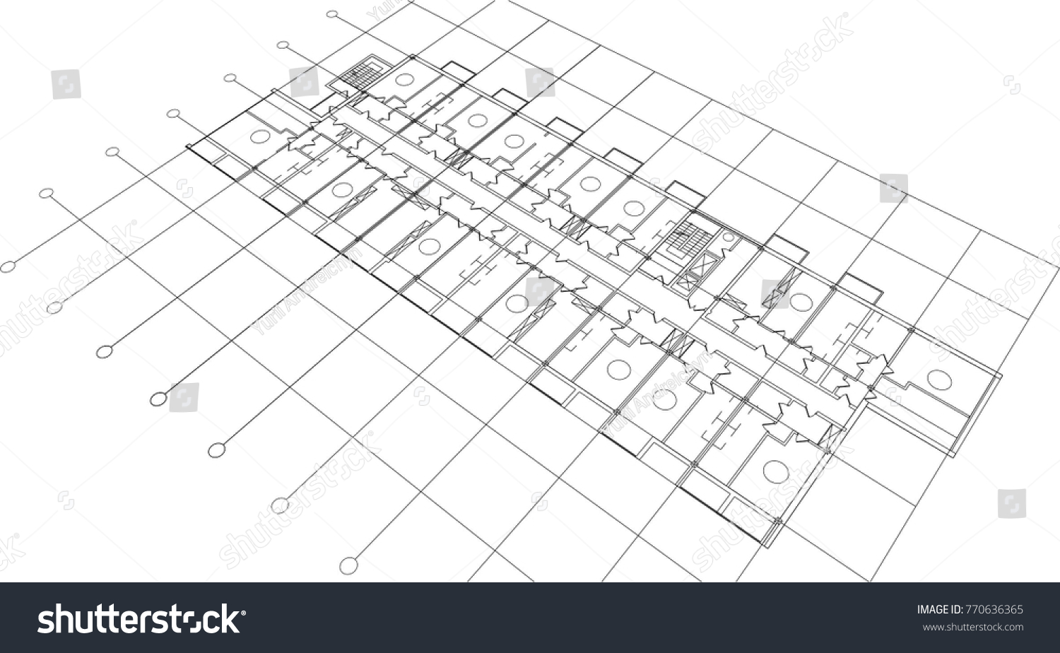 Architectural Drawing Vector Illustration Stock Vector (Royalty Free ...