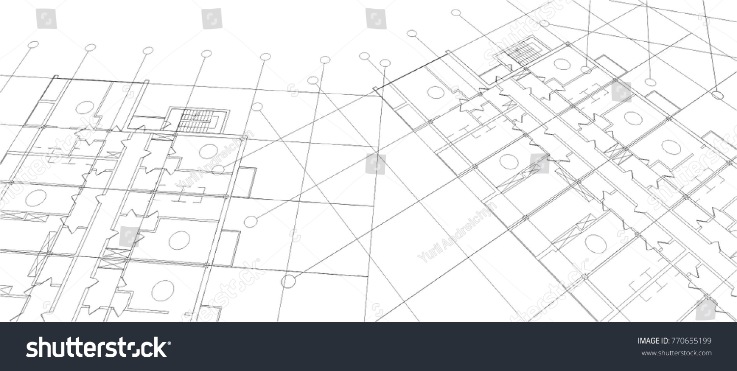 Architectural Drawing Vector Illustration 库存矢量图（免版税）770655199 ...