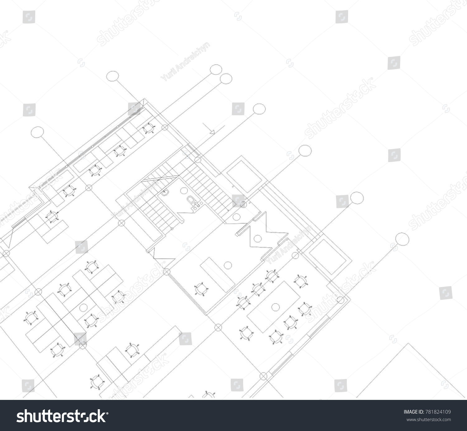 Architectural Drawing Vector Illustration Stock Vector (Royalty Free ...
