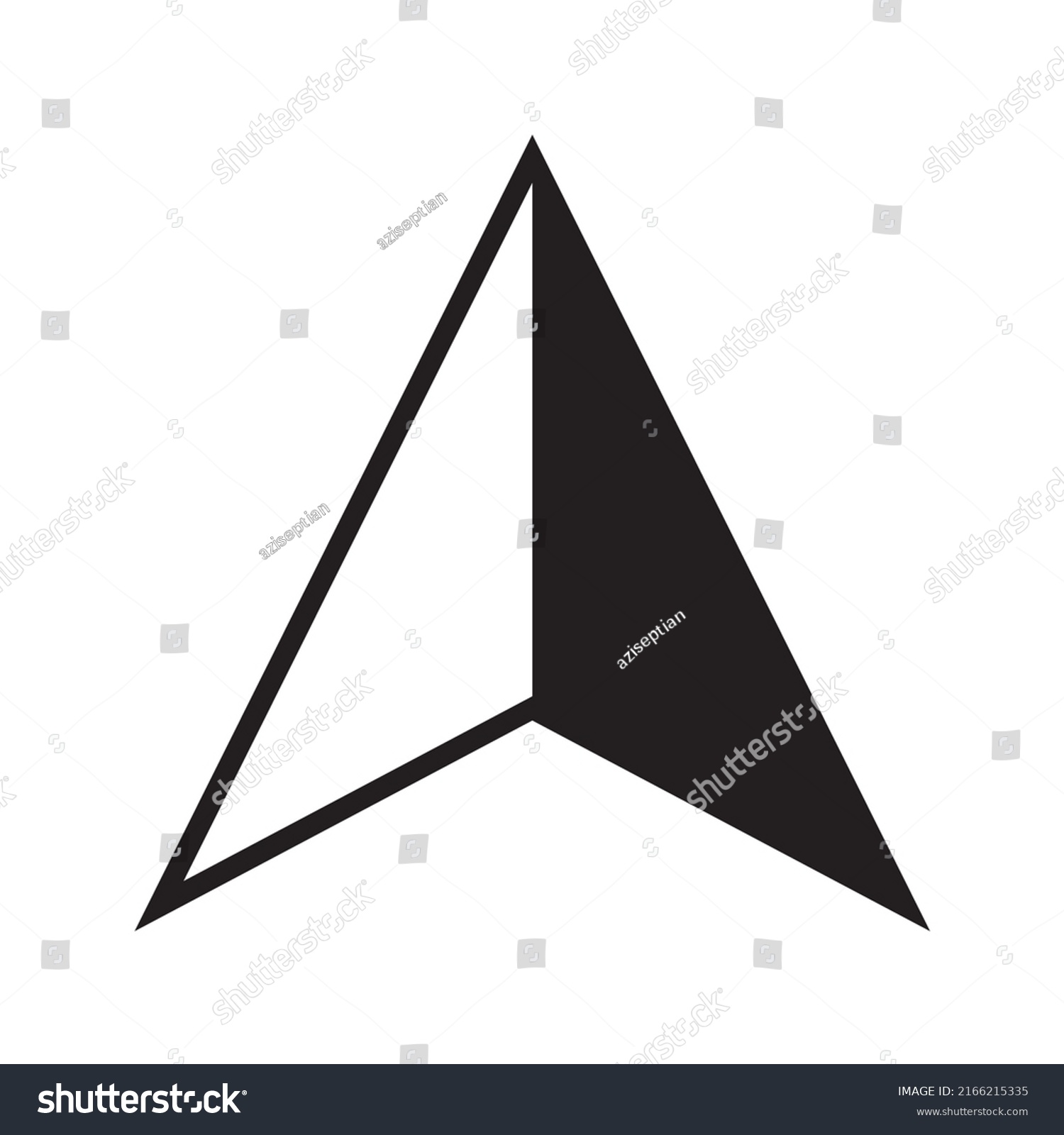 Architectural Sharp North Arrow Compass Outline Stock Vector (Royalty ...