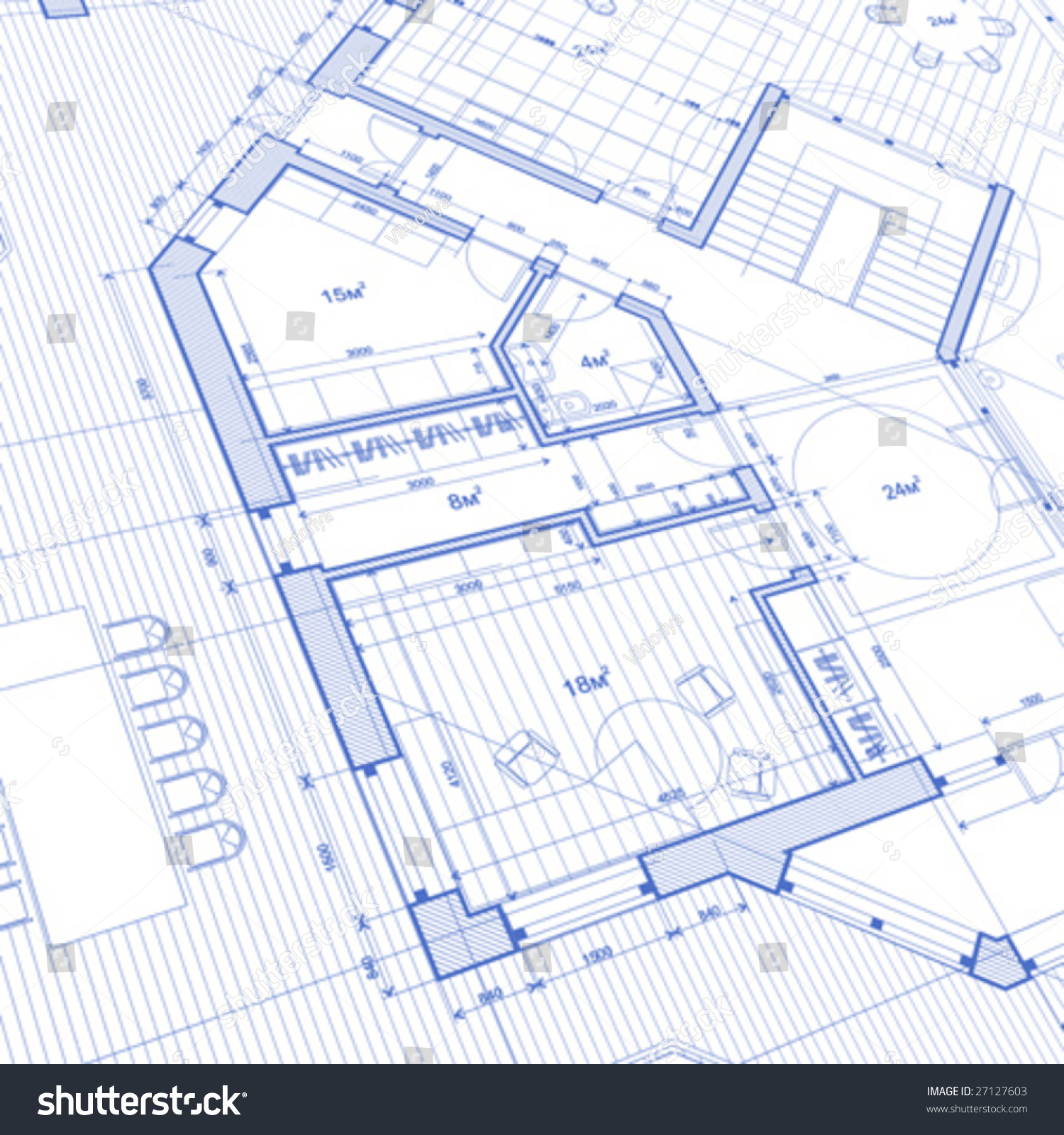 plan d'architecture : plan de maison : image vectorielle de stock ...