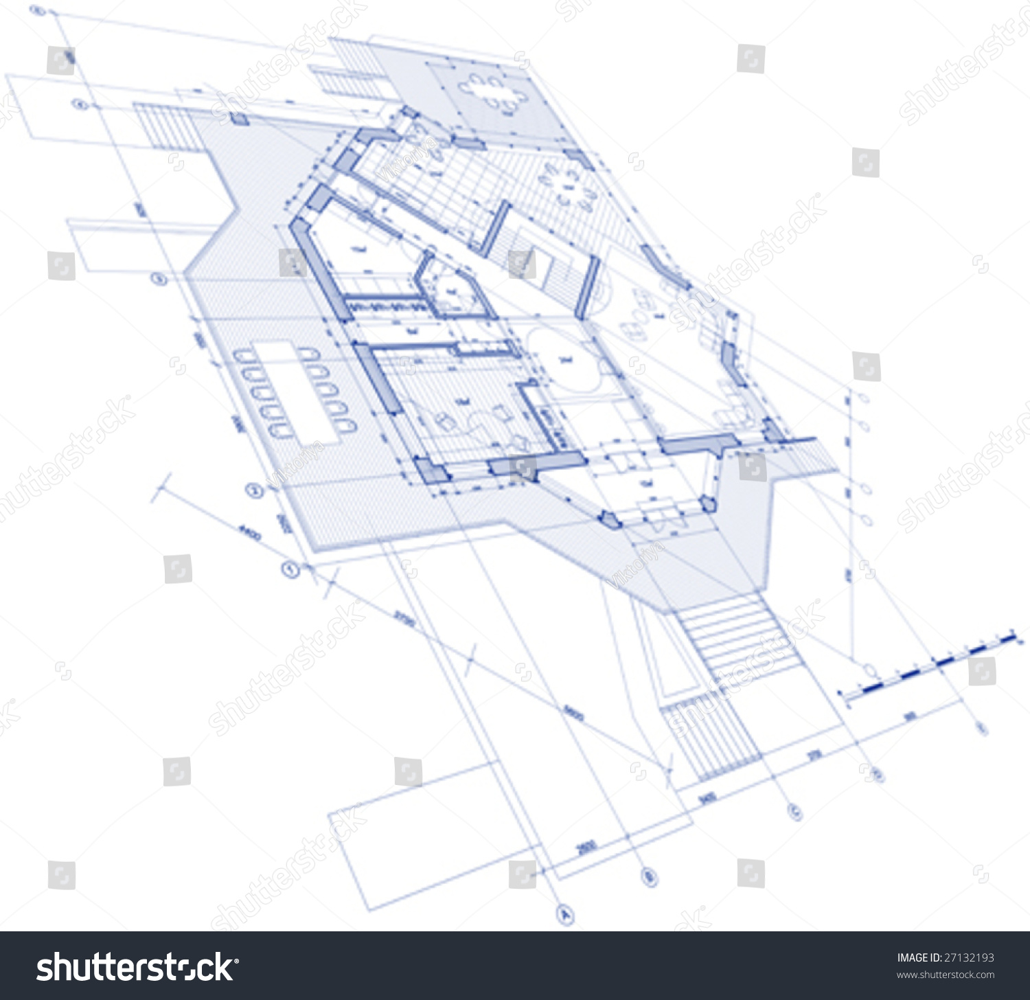 Architecture Blueprint Abstract House Plan Vector: vetor stock (livre ...