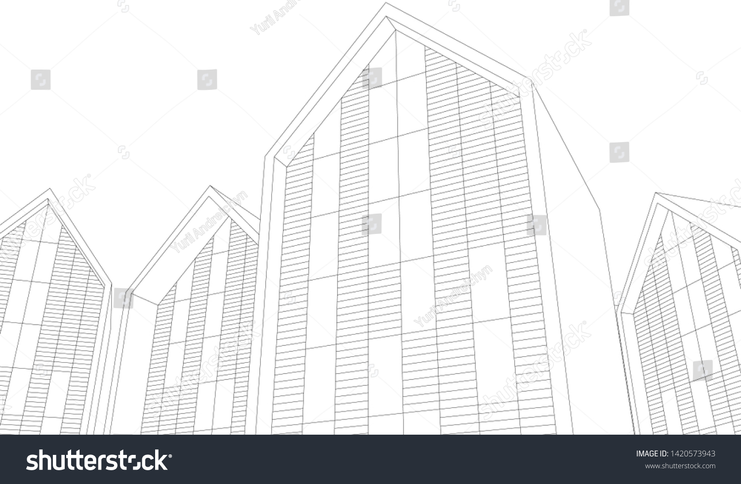 Architecture Building Vector 3d Illustration Stock Vector (Royalty Free ...