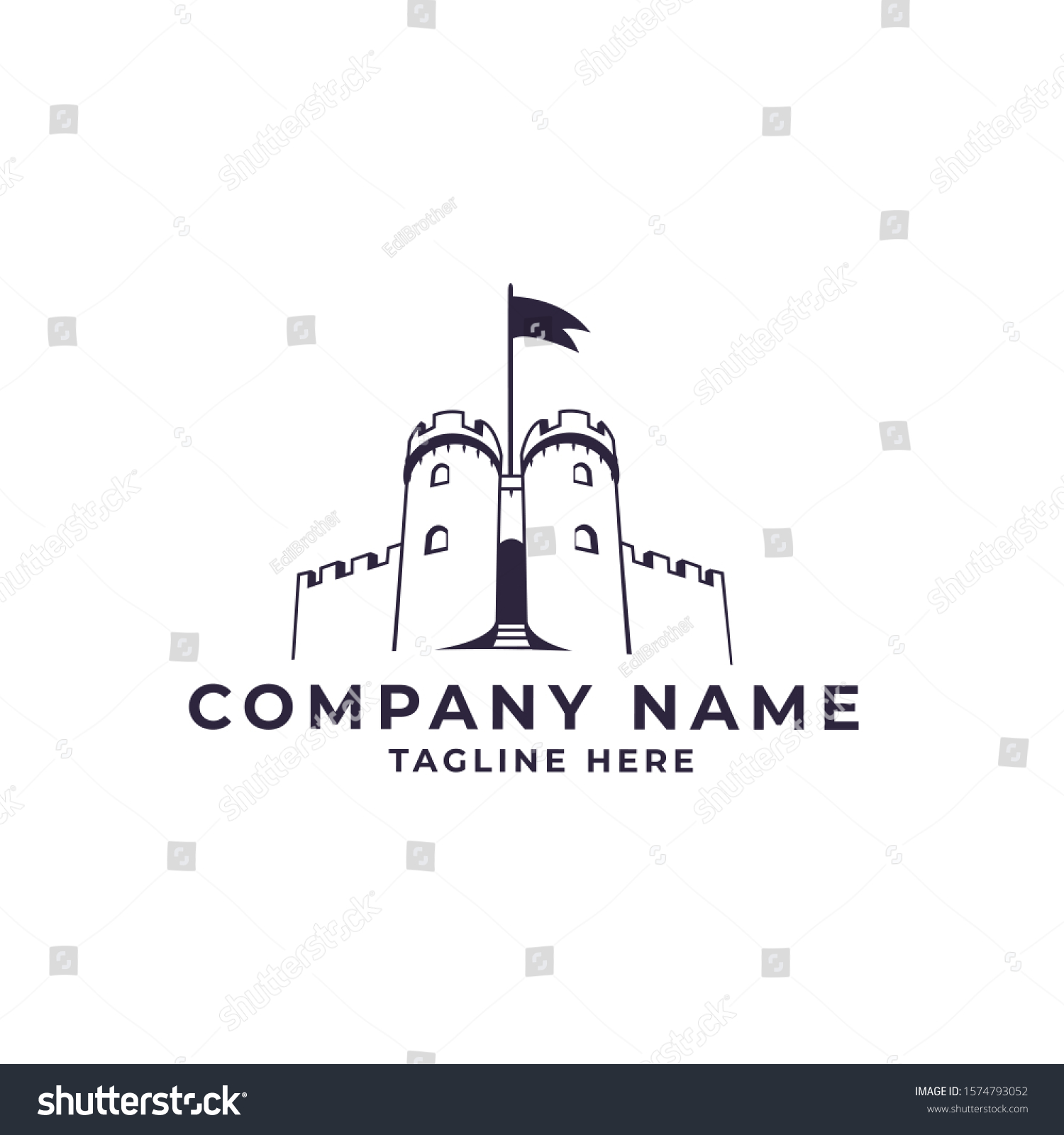 Architecture Castle Building Logo Vector Stock Vector (Royalty Free ...