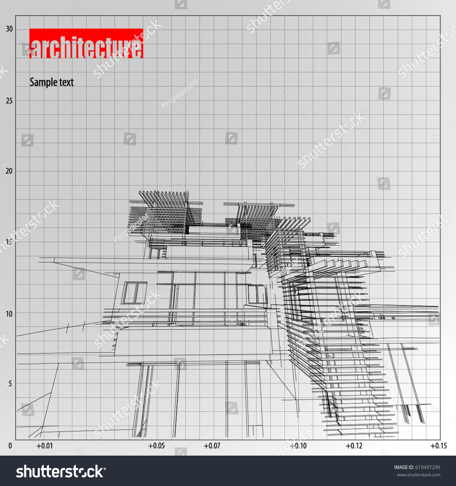 Architecture Grid Blueprint Background Sample Stock Vector (Royalty ...
