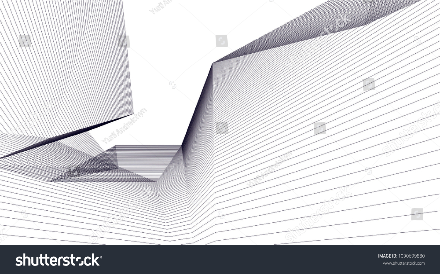 Architecture Line Vector Background Stock Vector (Royalty Free) 1090699880