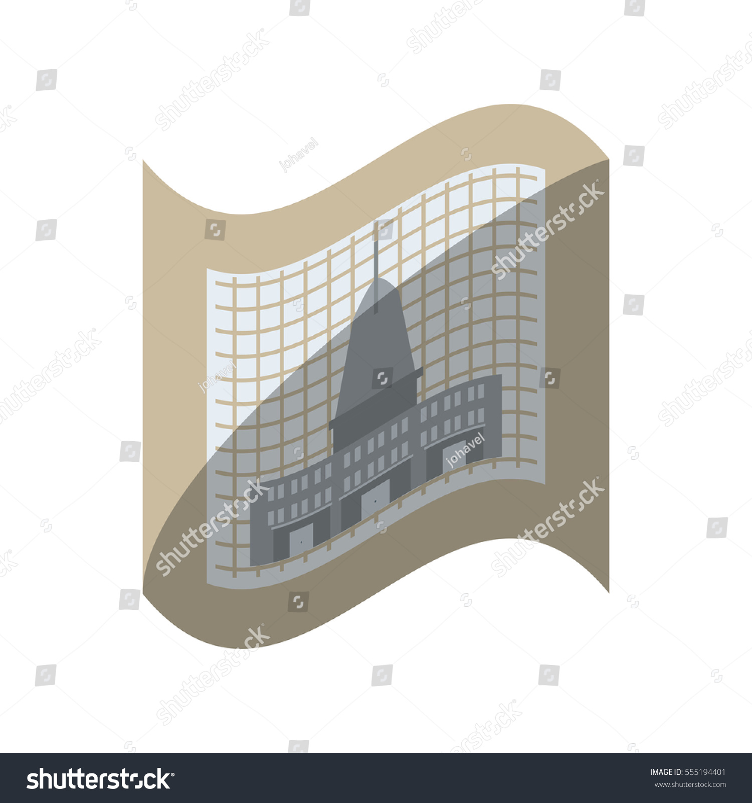 Architecture Plans Building Structure Shadow Vector Stock Vector ...