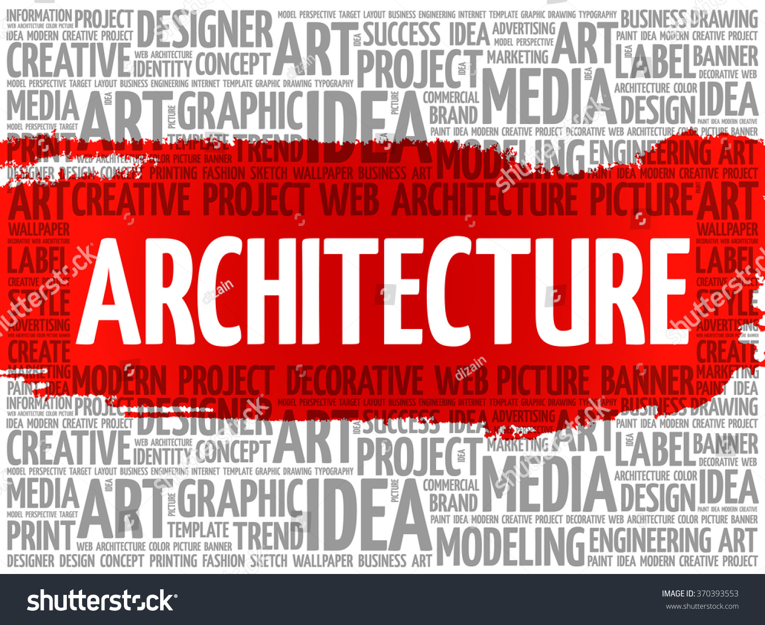 Architecture Word Cloud Creative Business Concept Stock Vector (Royalty ...