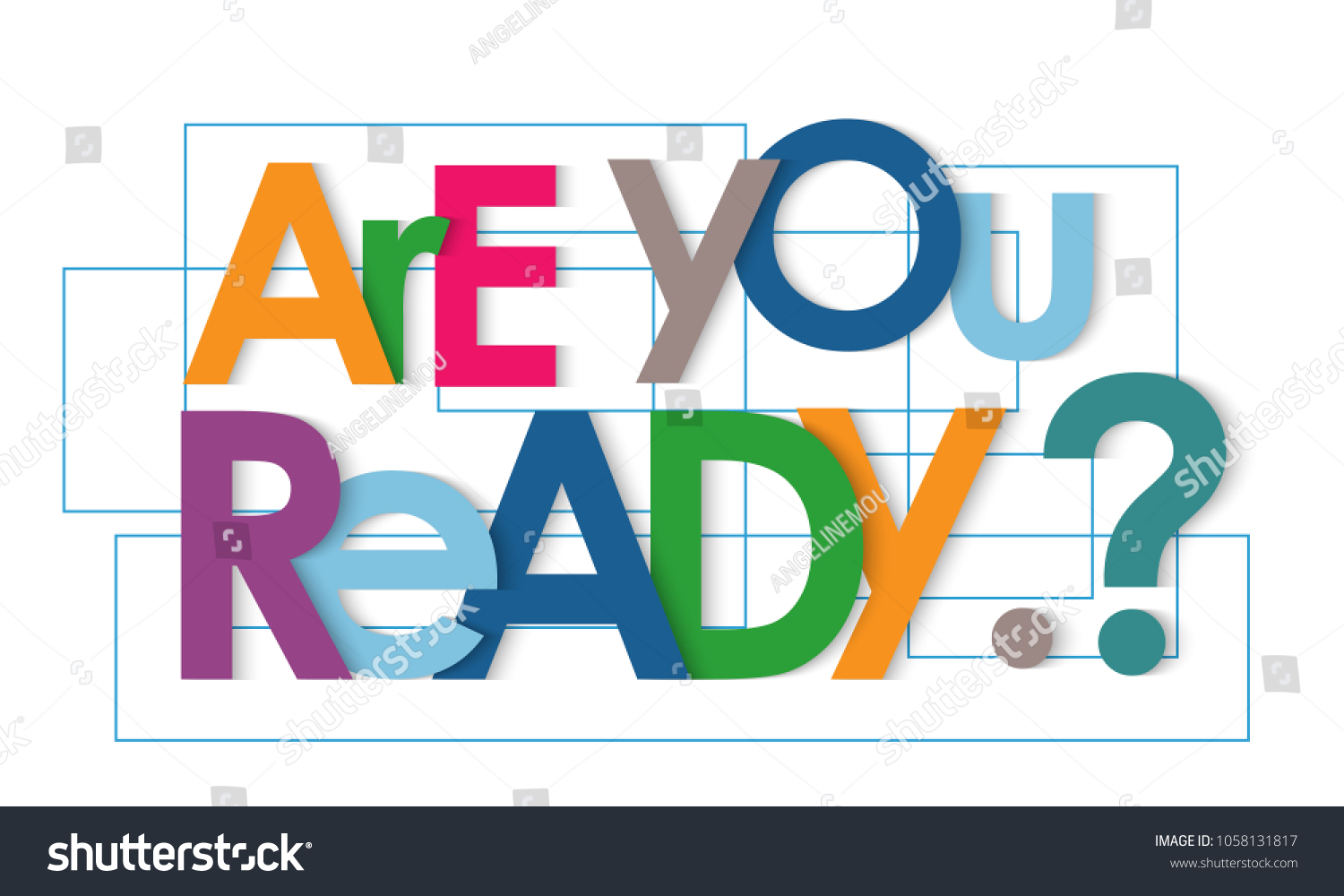 You Ready Vector Letters 스톡 벡터(로열티 프리) 1058131817 | Shutterstock