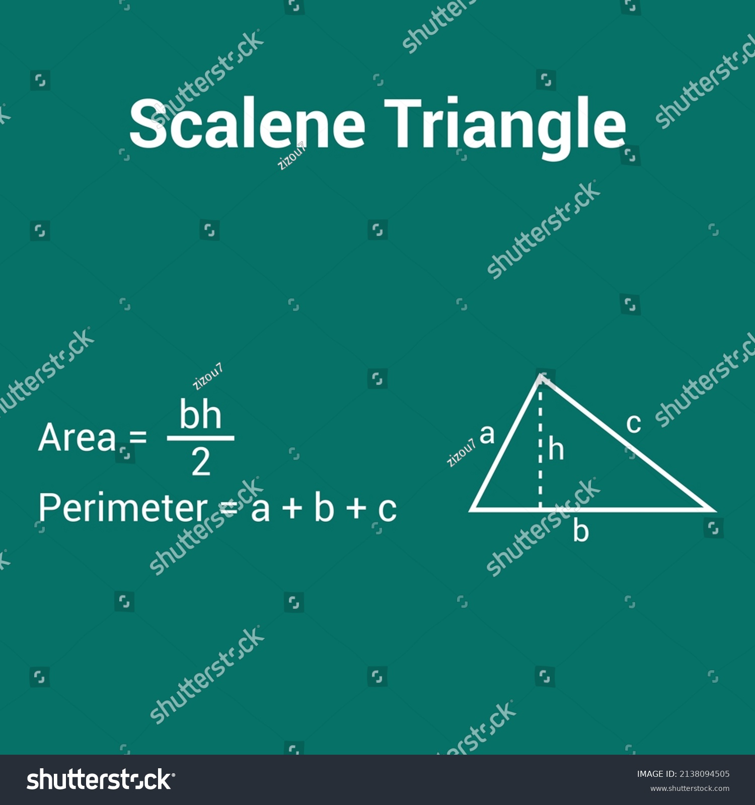 Area Perimeter Scalene Triangle Mathematics Stock Vector (Royalty Free ... Area Perimeter Scalene Triangle Mathematics Stock Vector (Royalty Free ...
