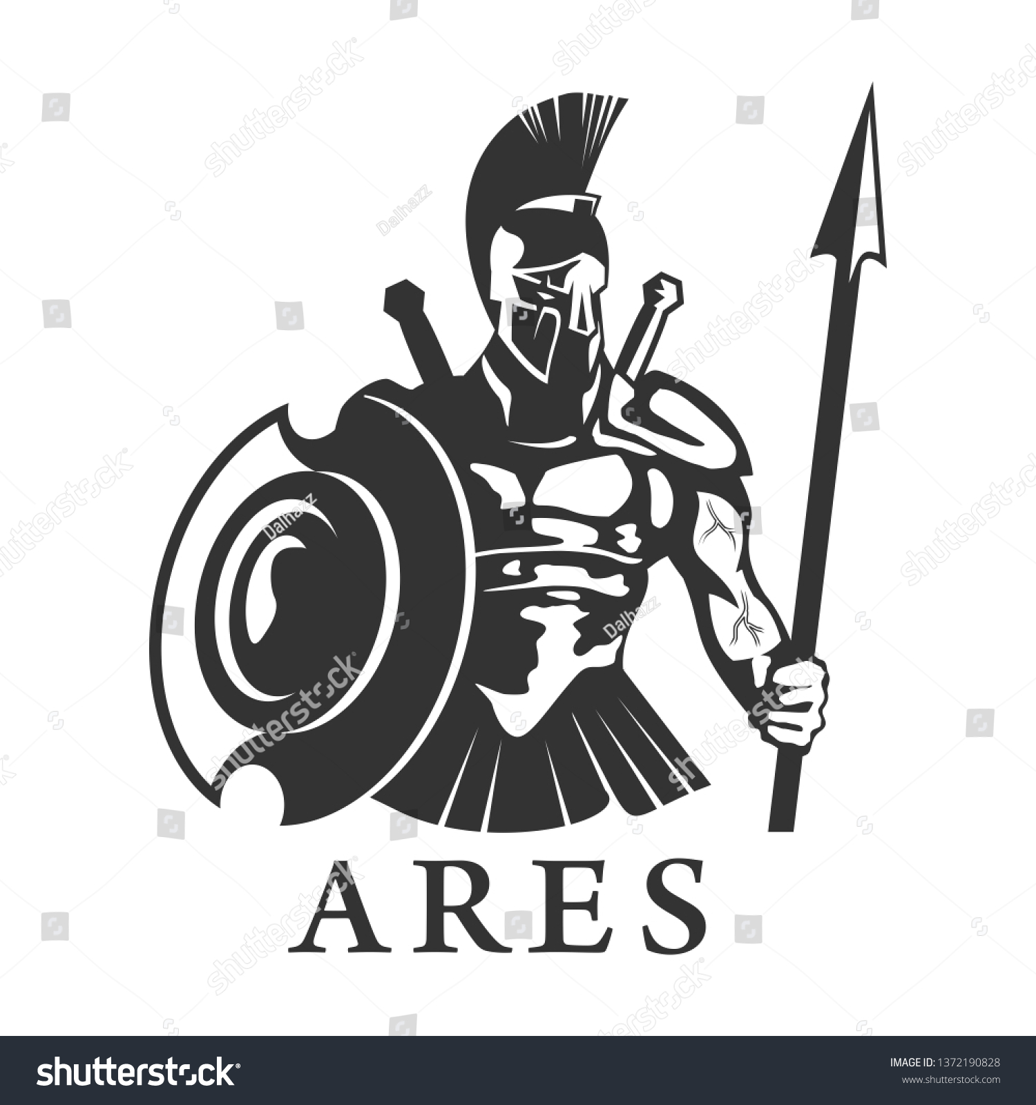 Ares Vector Illustration: เวกเตอร์สต็อก (ปลอดค่าลิขสิทธิ์) 1372190828 ...