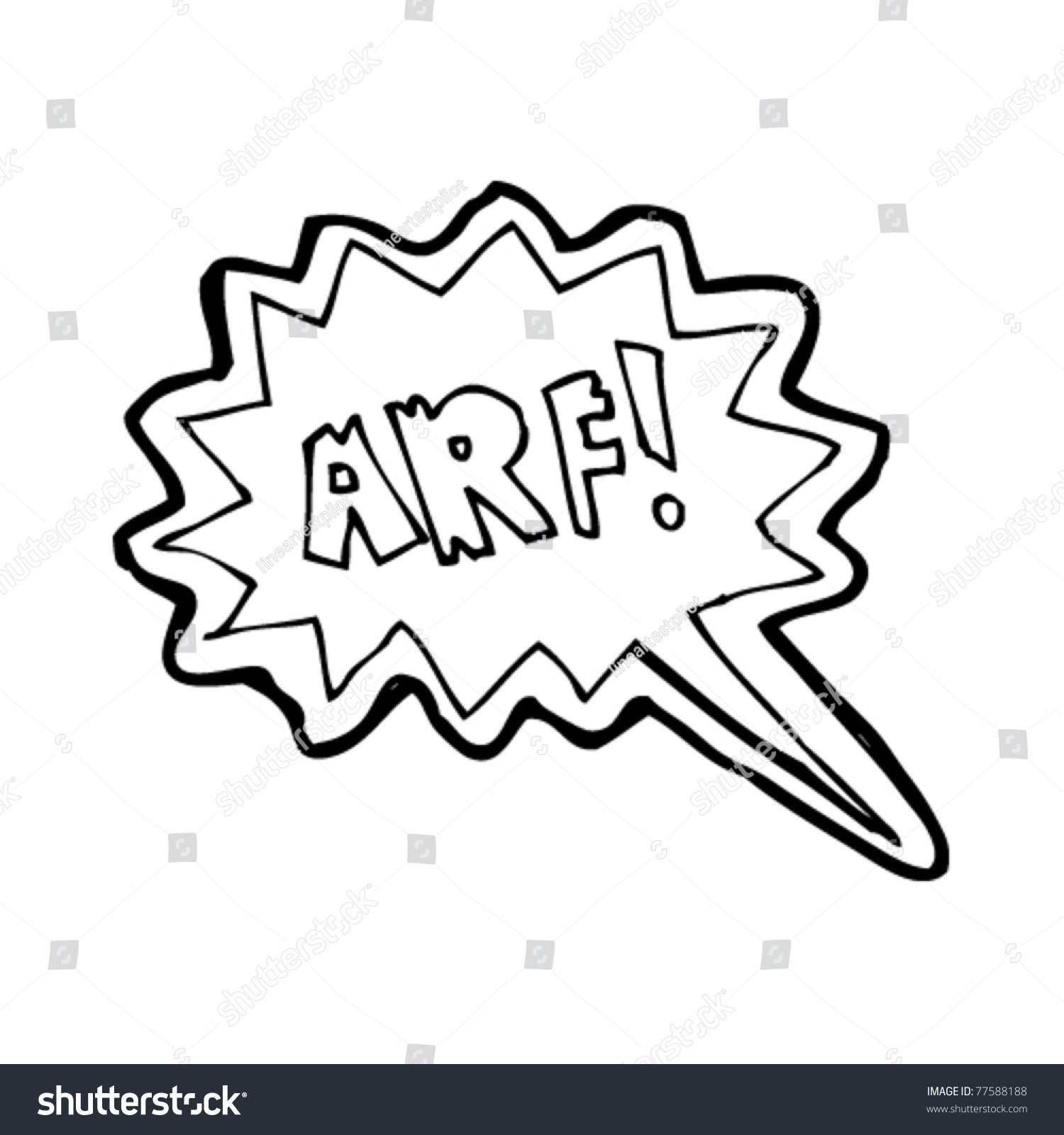 Arf Cartoon Stock Vector (Royalty Free) 77588188 | Shutterstock