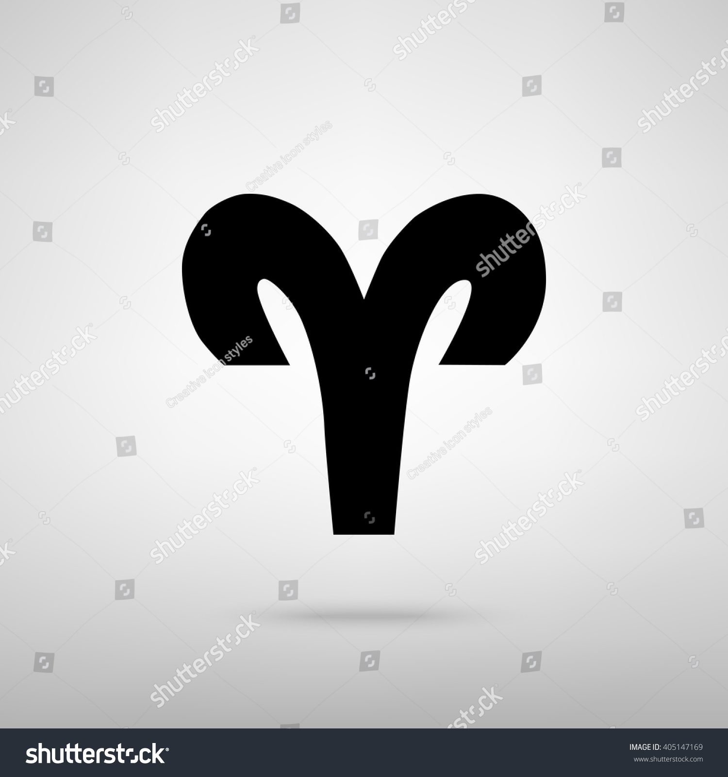 Aries Sign Vector Illustration Stock Vector (Royalty Free) 405147169 ...