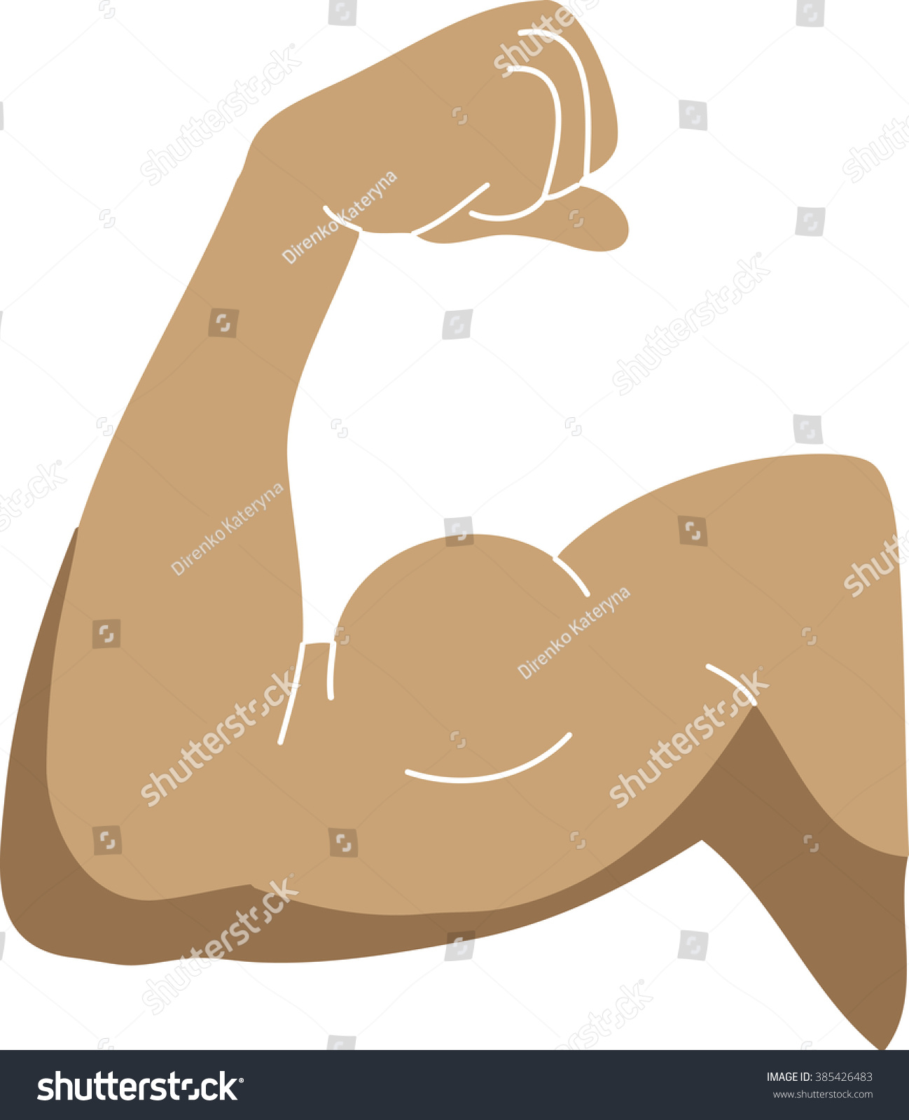 Arm Flexing Muscle: vector de stock (libre de regalías) 385426483