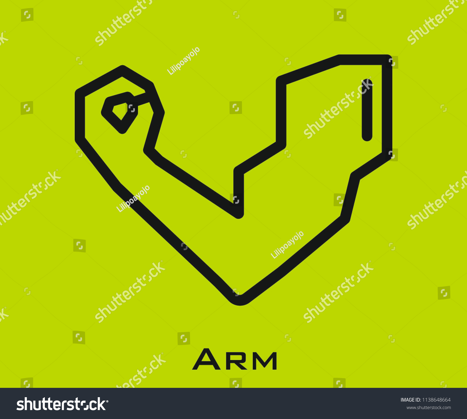 Arm Icon Signs Stock Vector (Royalty Free) 1138648664