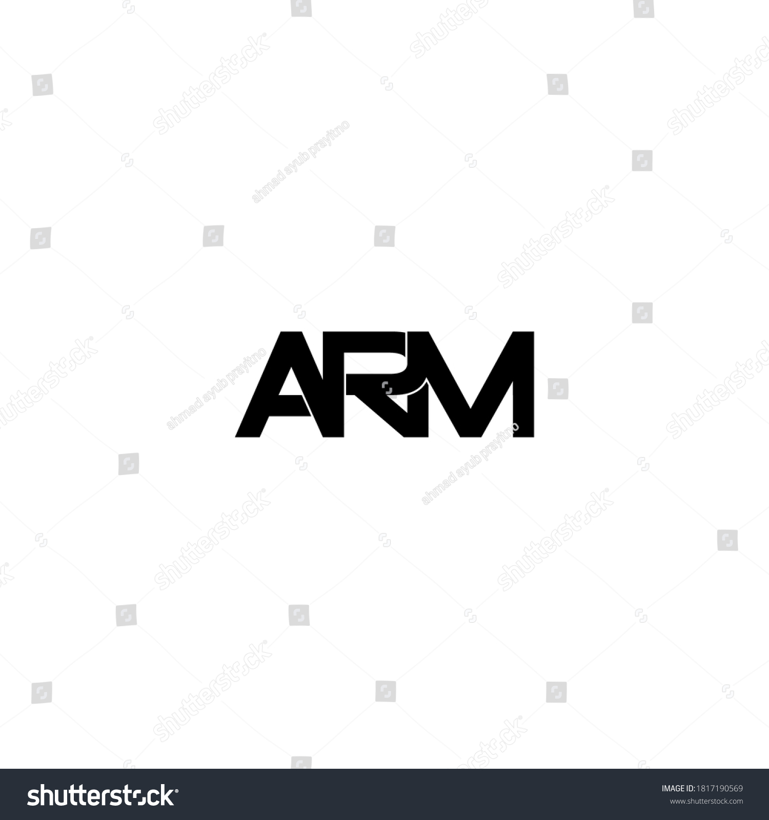 Arm Letter Original Monogram Logo Design: стоковая векторная графика ...
