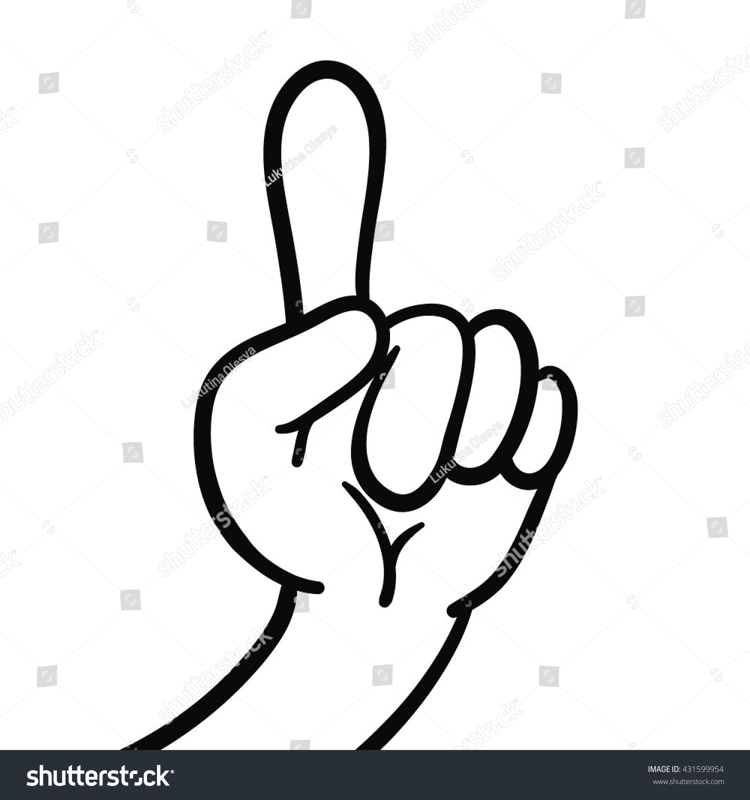 Arm Pointer Vector Sketch On White: เวกเตอร์สต็อก (ปลอดค่าลิขสิทธิ์ ...