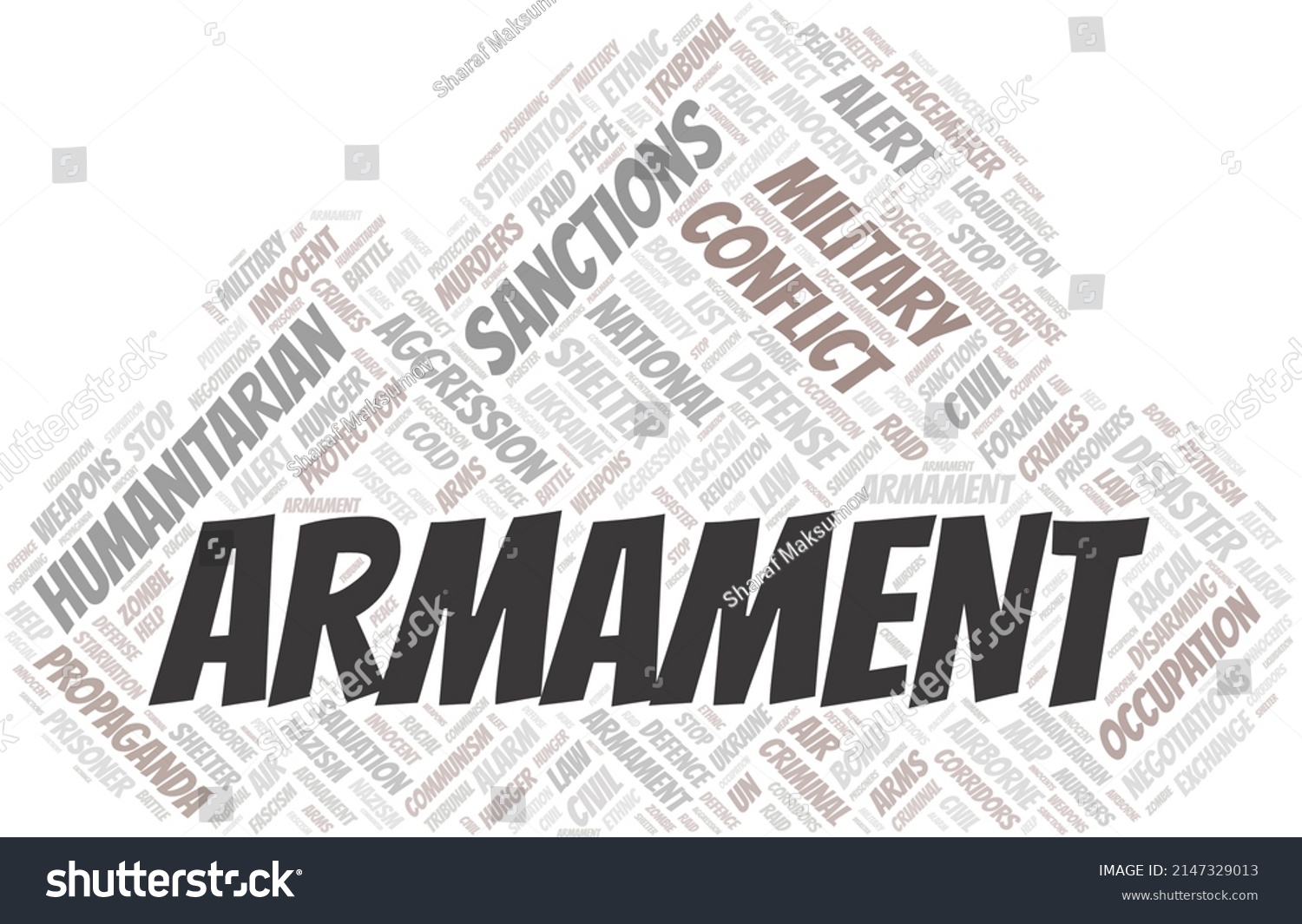 Armament Word Cloud Vector Made Text Stock Vector (Royalty Free ...