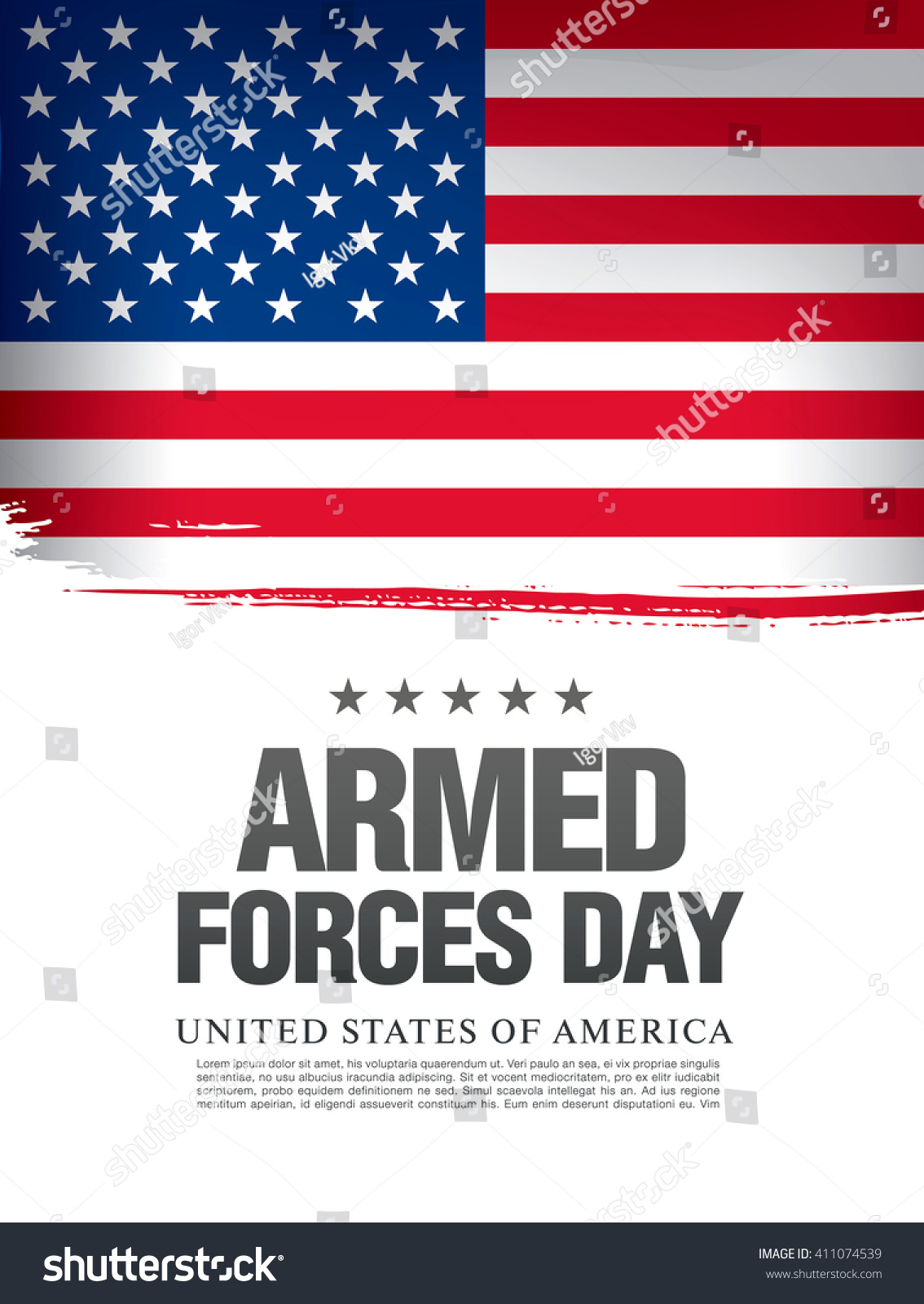 Armed Forces Day Template Poster Design Stock Vector (Royalty Free ...