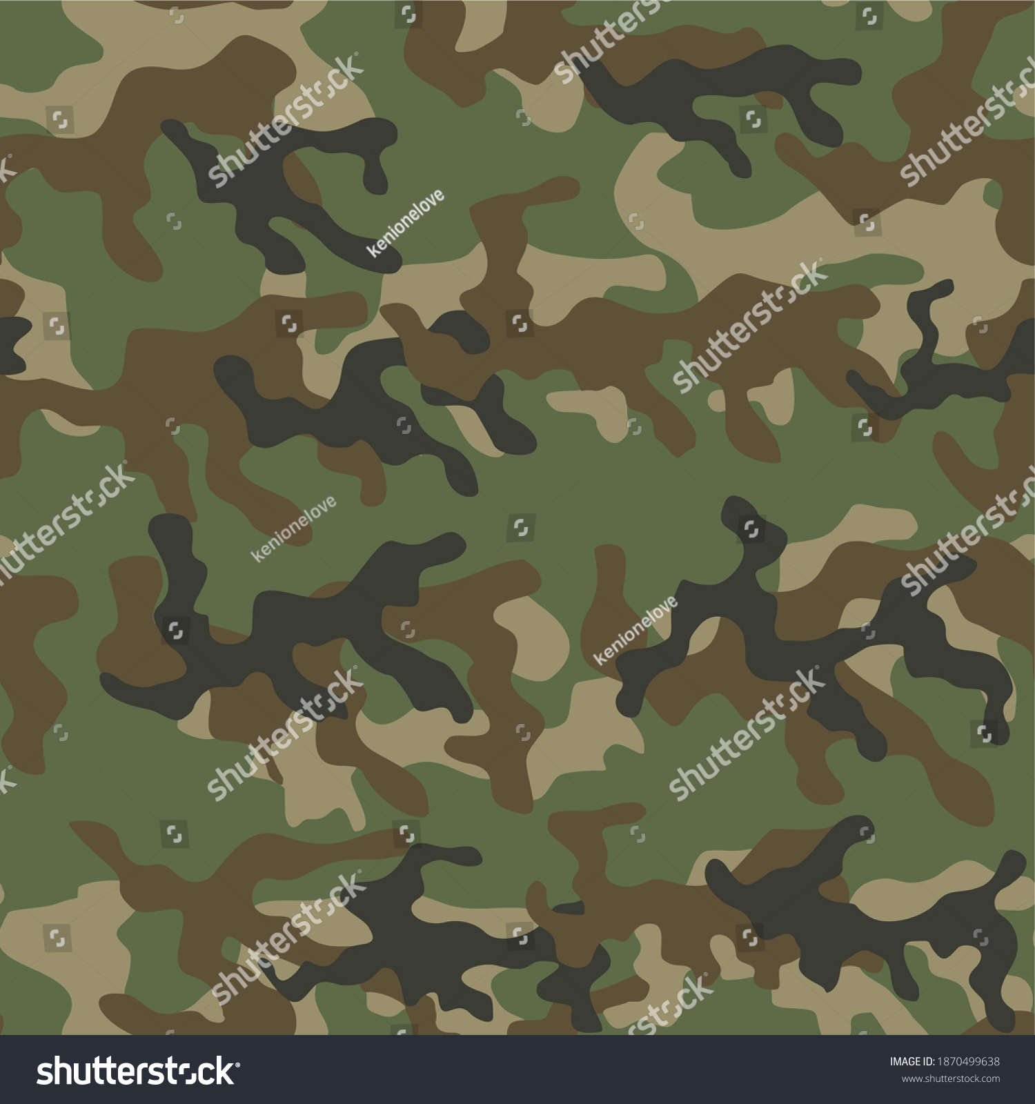 Army Camouflage Vector Seamless Pattern Stock Vector (Royalty Free ...
