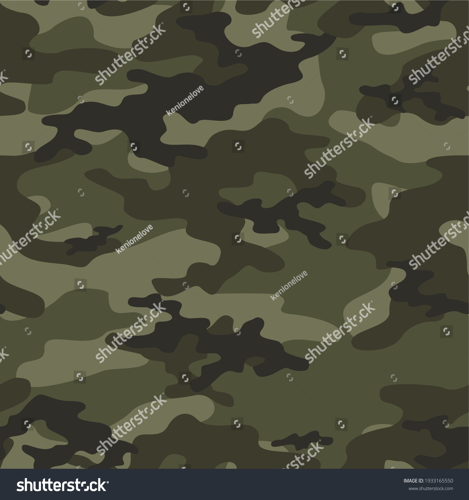 Army Camouflage Vector Seamless Pattern Stock Vector (Royalty Free ...
