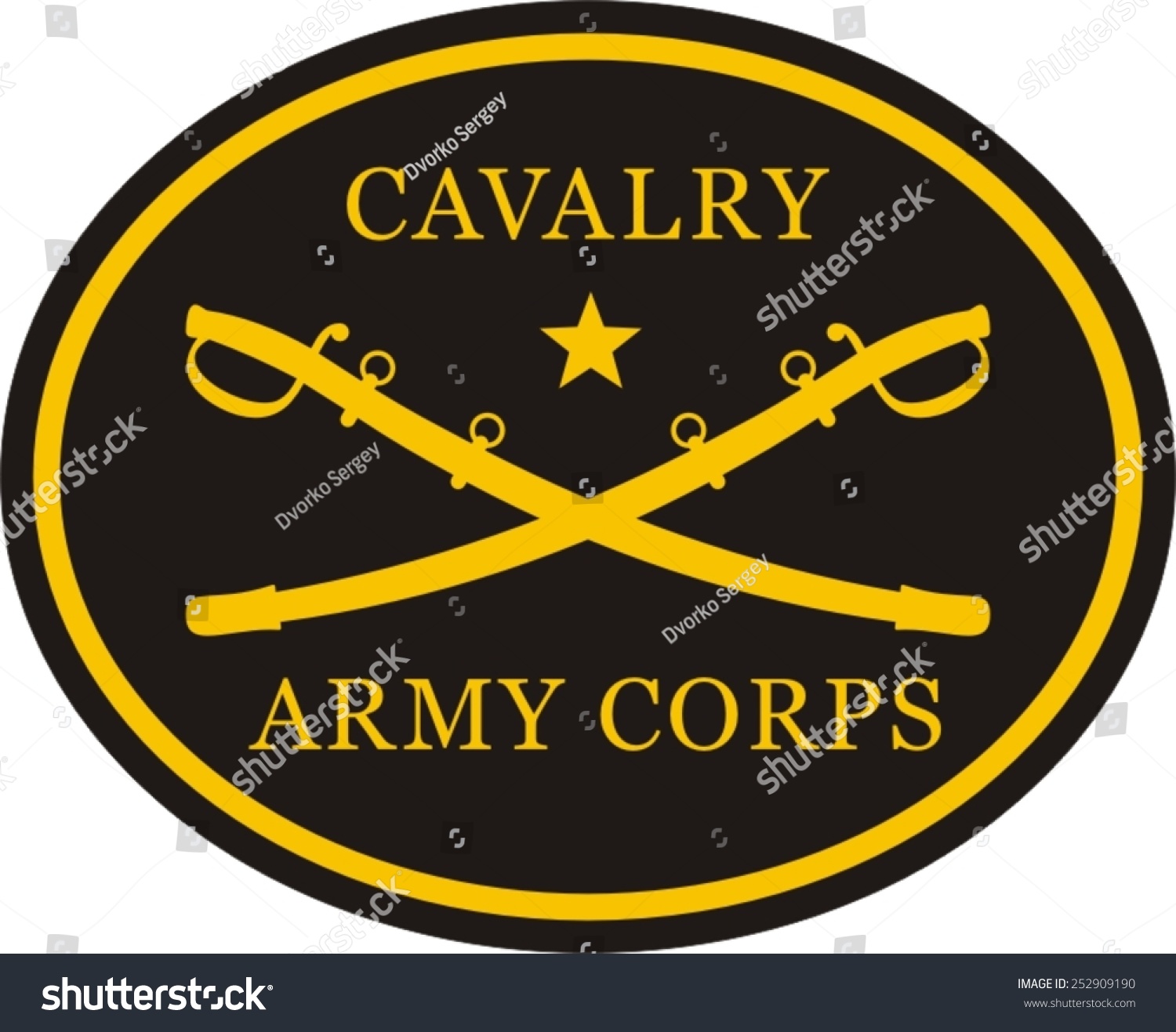 Army Cavalry Corps: vector de stock (libre de regalías) 252909190 ...