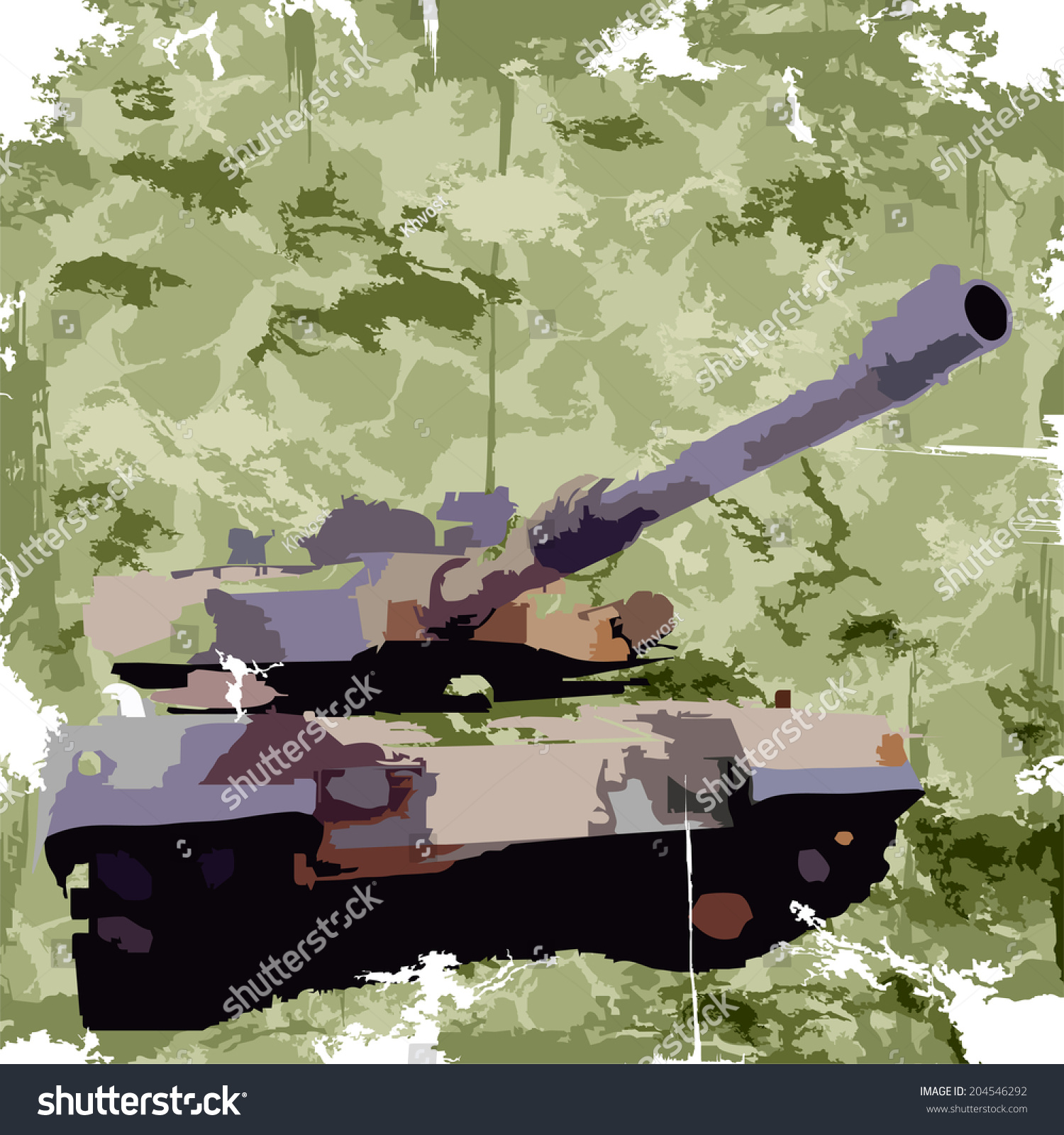 Army Grunge Background Tank Apparel Print Stock Vector (Royalty Free ...