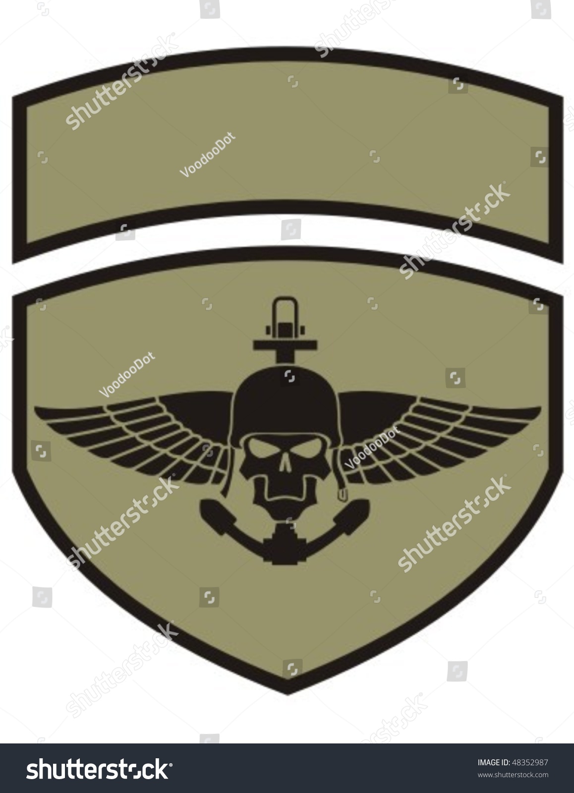 Army Insignia Skull Stock Vector (Royalty Free) 48352987 | Shutterstock