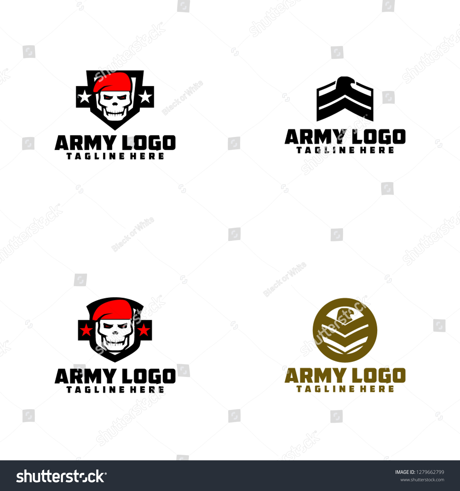 Army Logo Template Stock Vector (Royalty Free) 1279662799