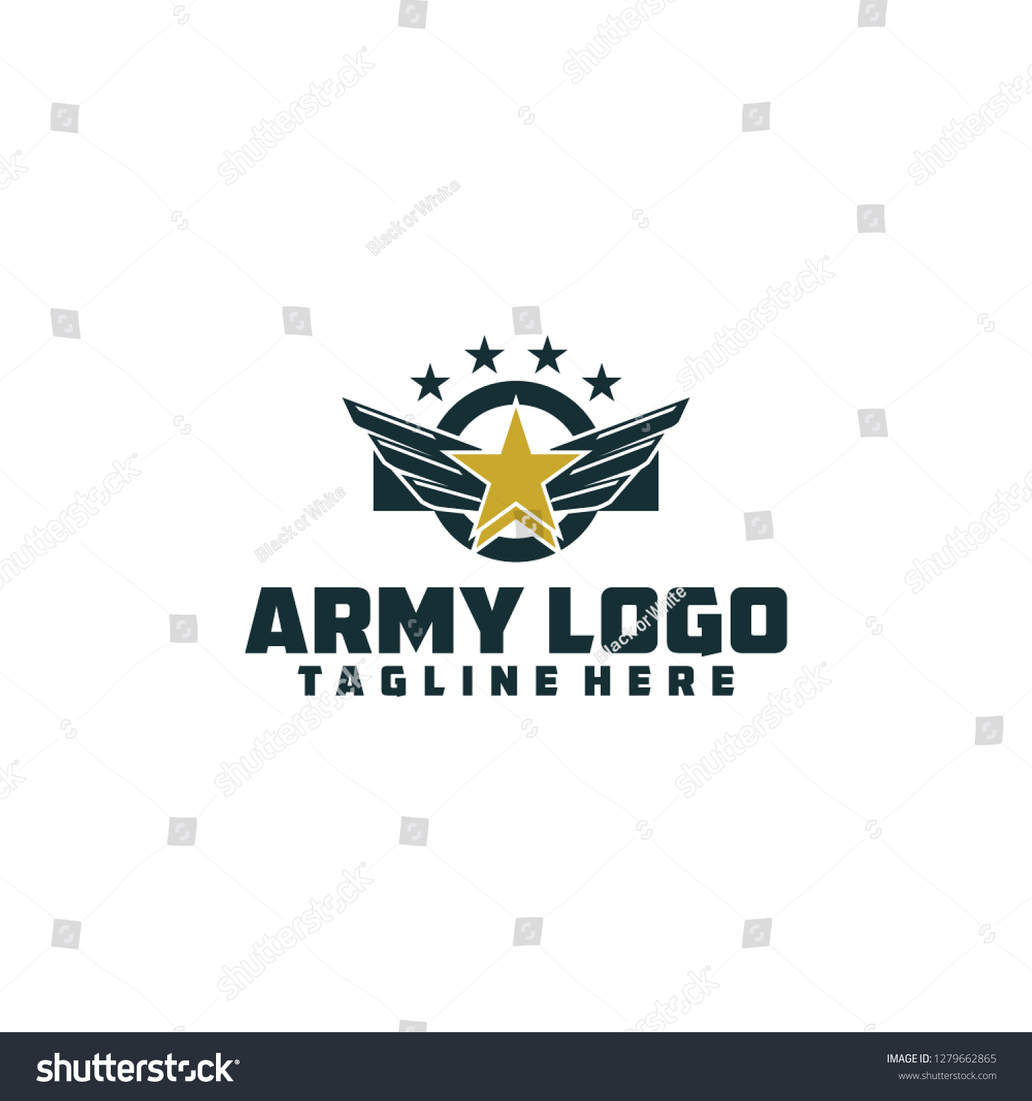 Army Logo Template Stock Vector (Royalty Free) 1279662865